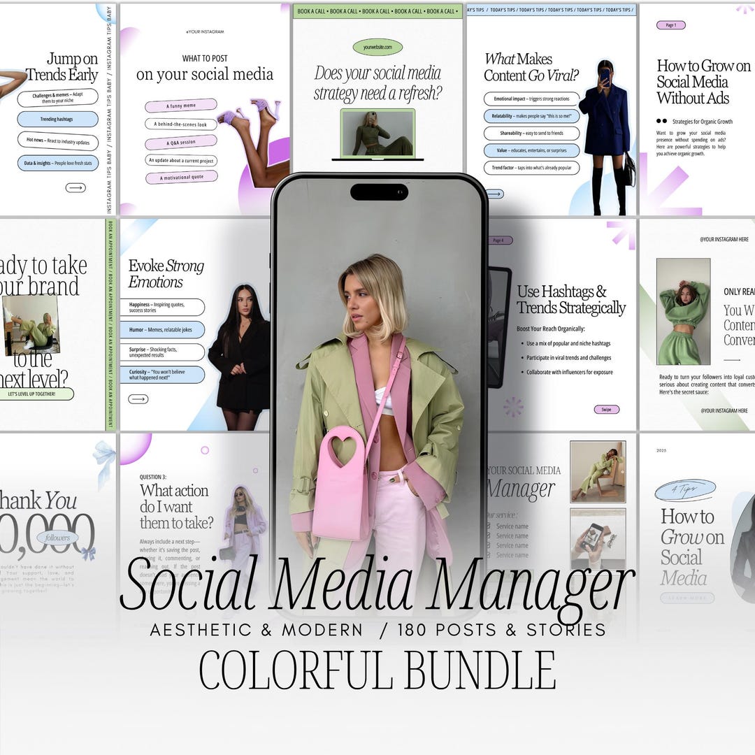 Modelo colorido para Instagram para gerente de mídias sociais | Modelos ...
