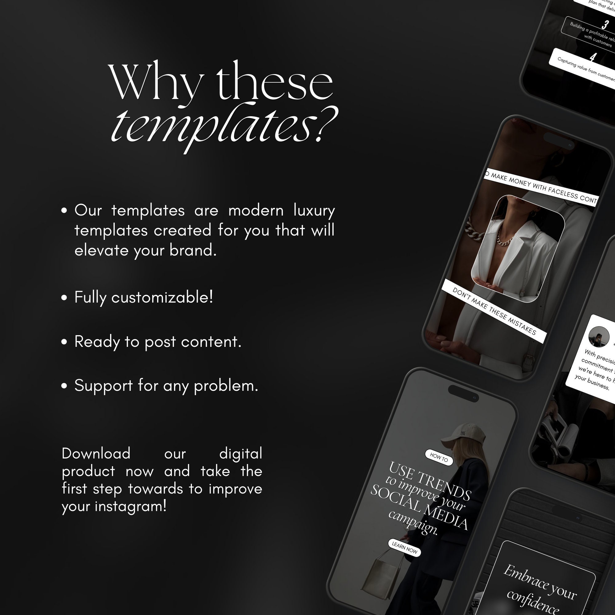 Faceless Instagram Reel Covers Templates | Marketing Reel Covers ...