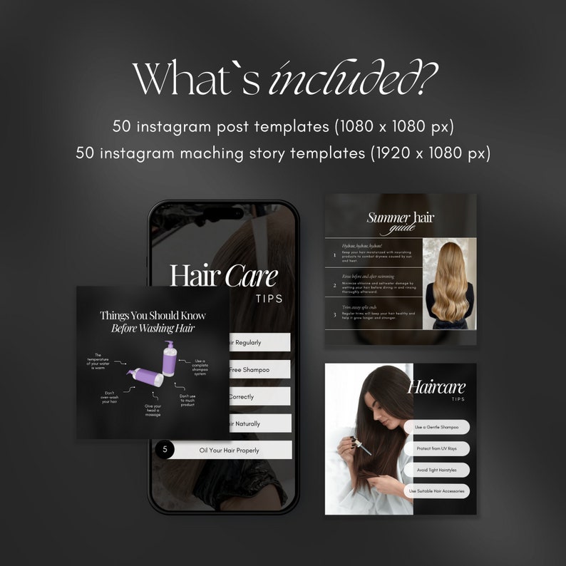 Hair Instagram Templates | Hairstylist Instagram Post | Hair Designer ...