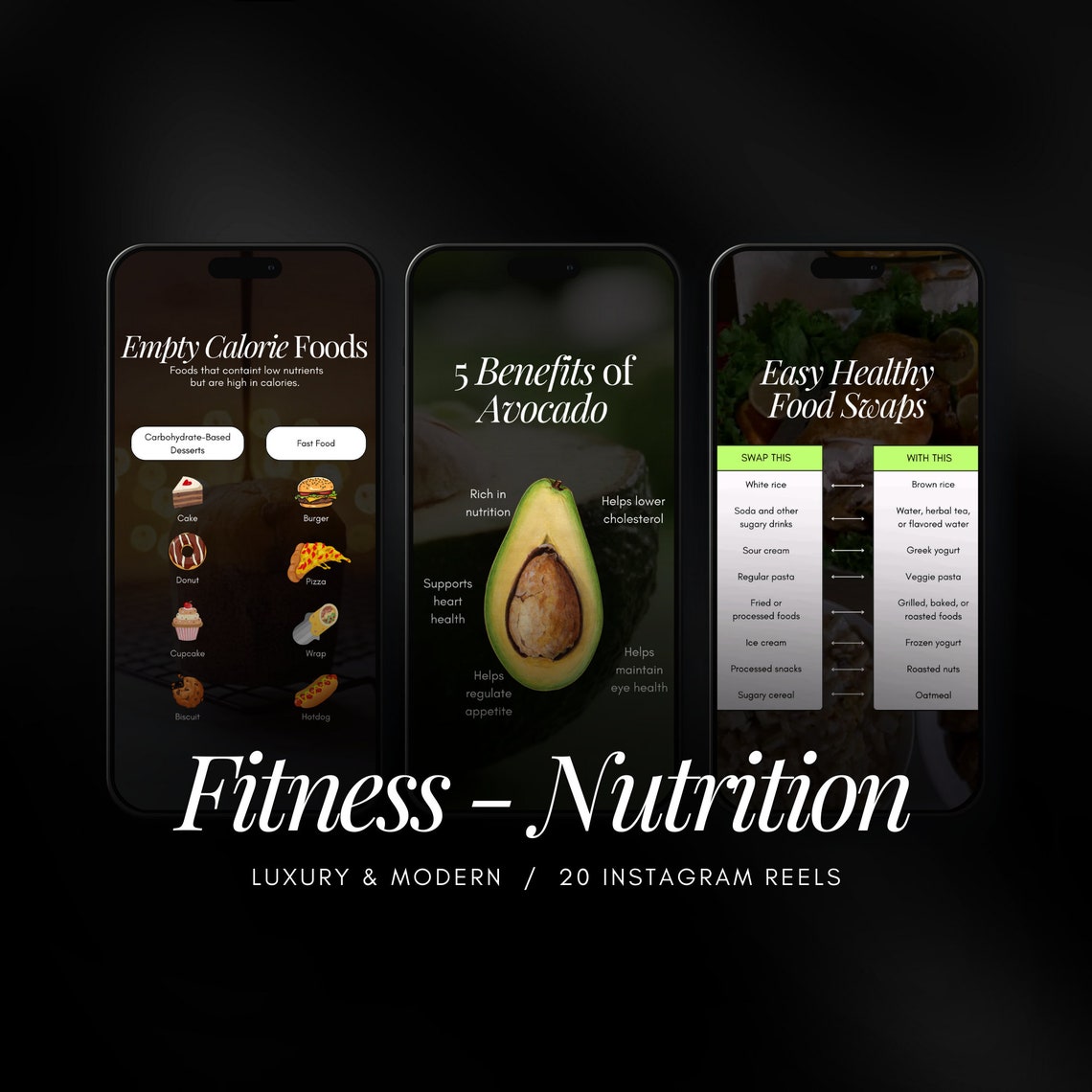 Fitness Coach Instagram Reels Templates | Nutrition Personal Trainer ...