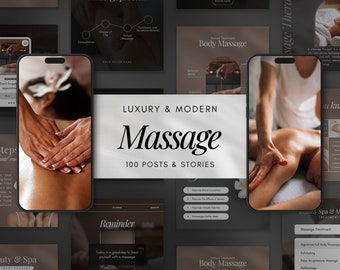 Massage Instagram Template Massage Therapist Social Media Posts Massage ...