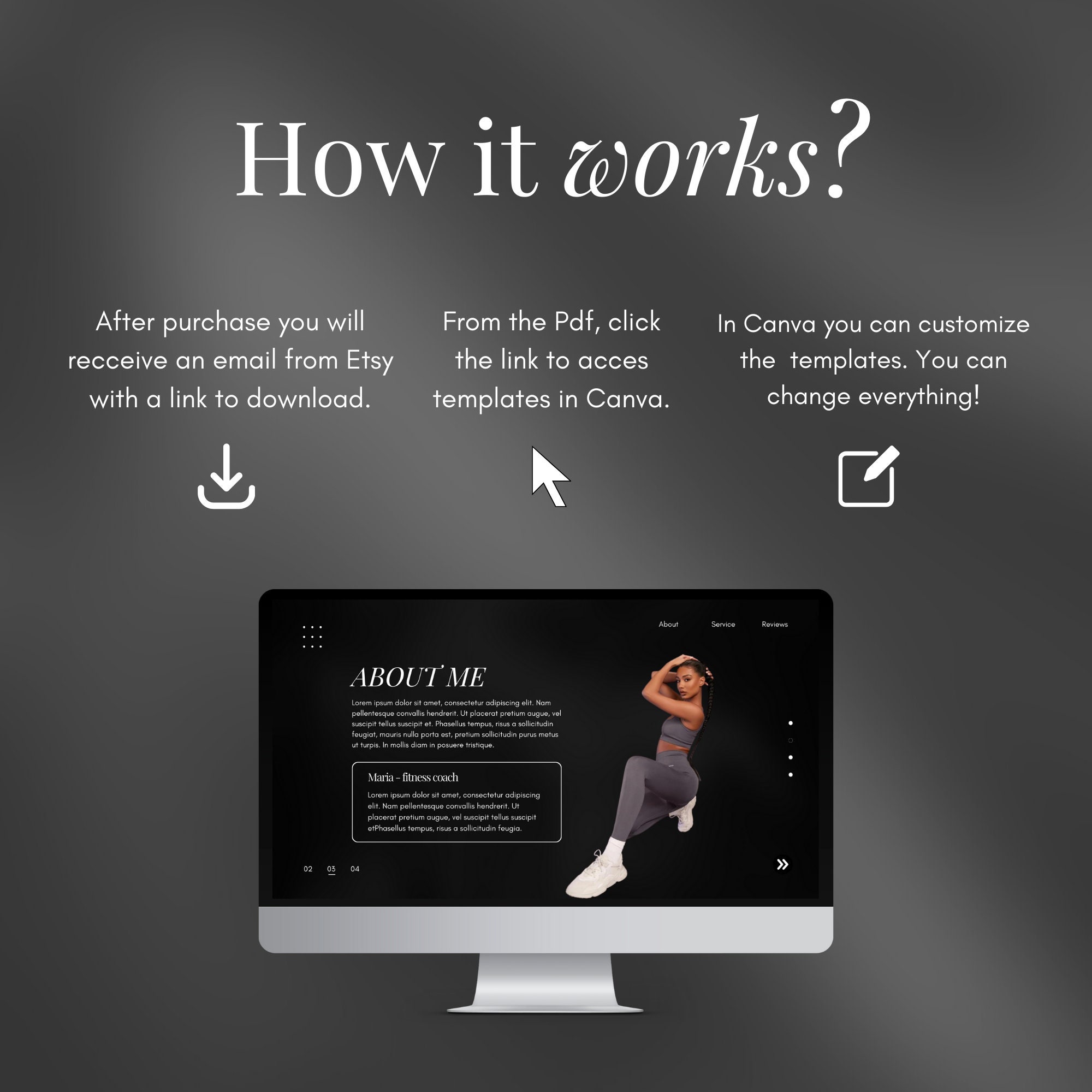 Fitness Coach Luxury Presentation Black Personal Trainer Template Gym ...