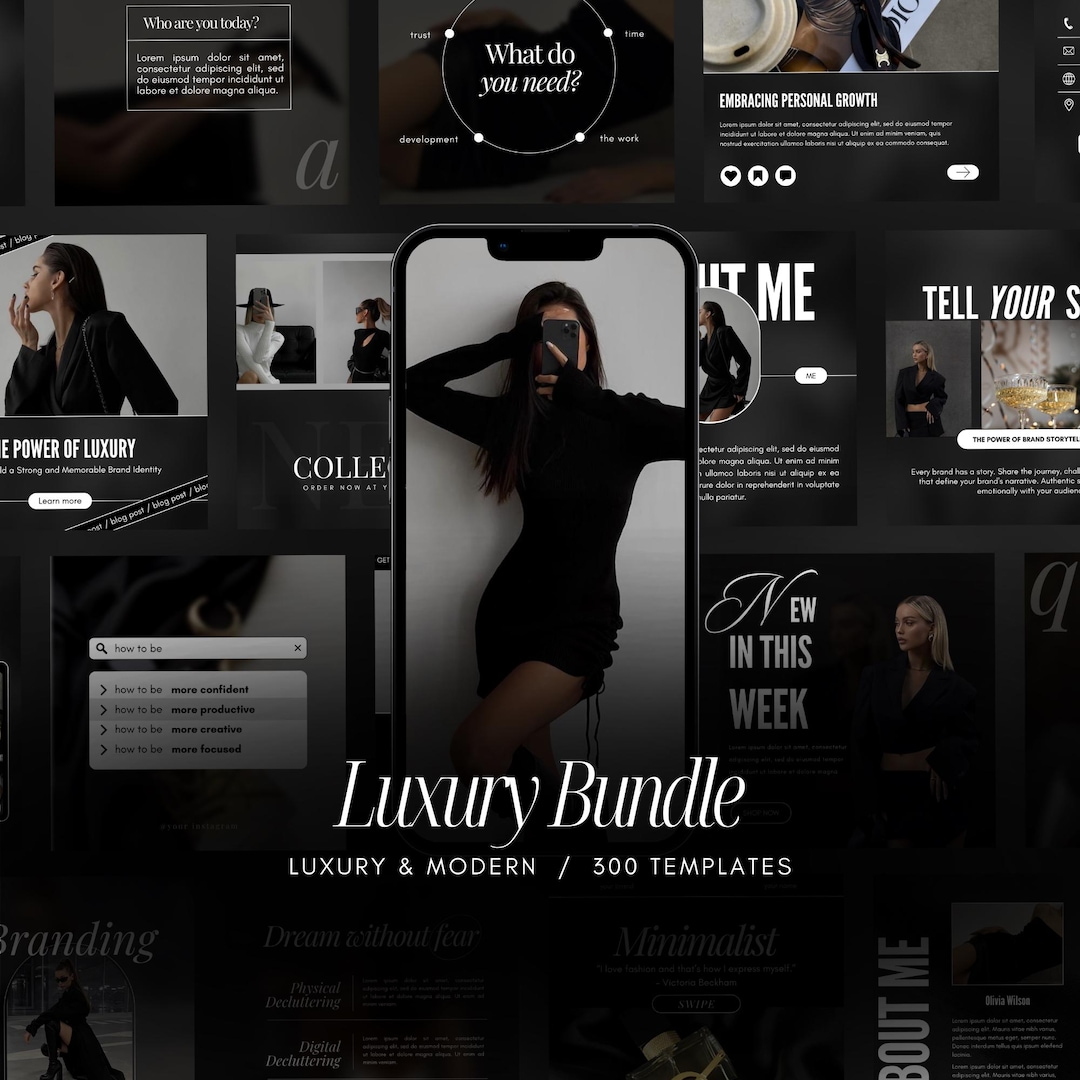 Luxury Instagram Bundle Templates, Social Media Templates, Aesthetic ...