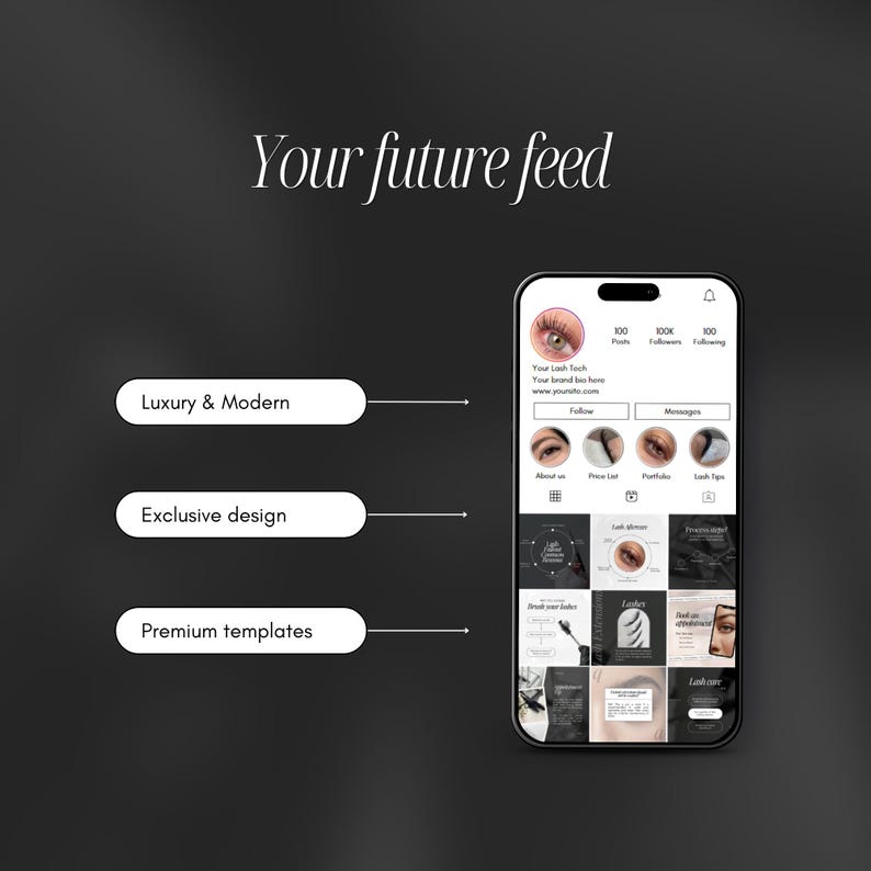120 Lash Tech Instagram Templates | Lash Stylist Instagram Post | Lash ...