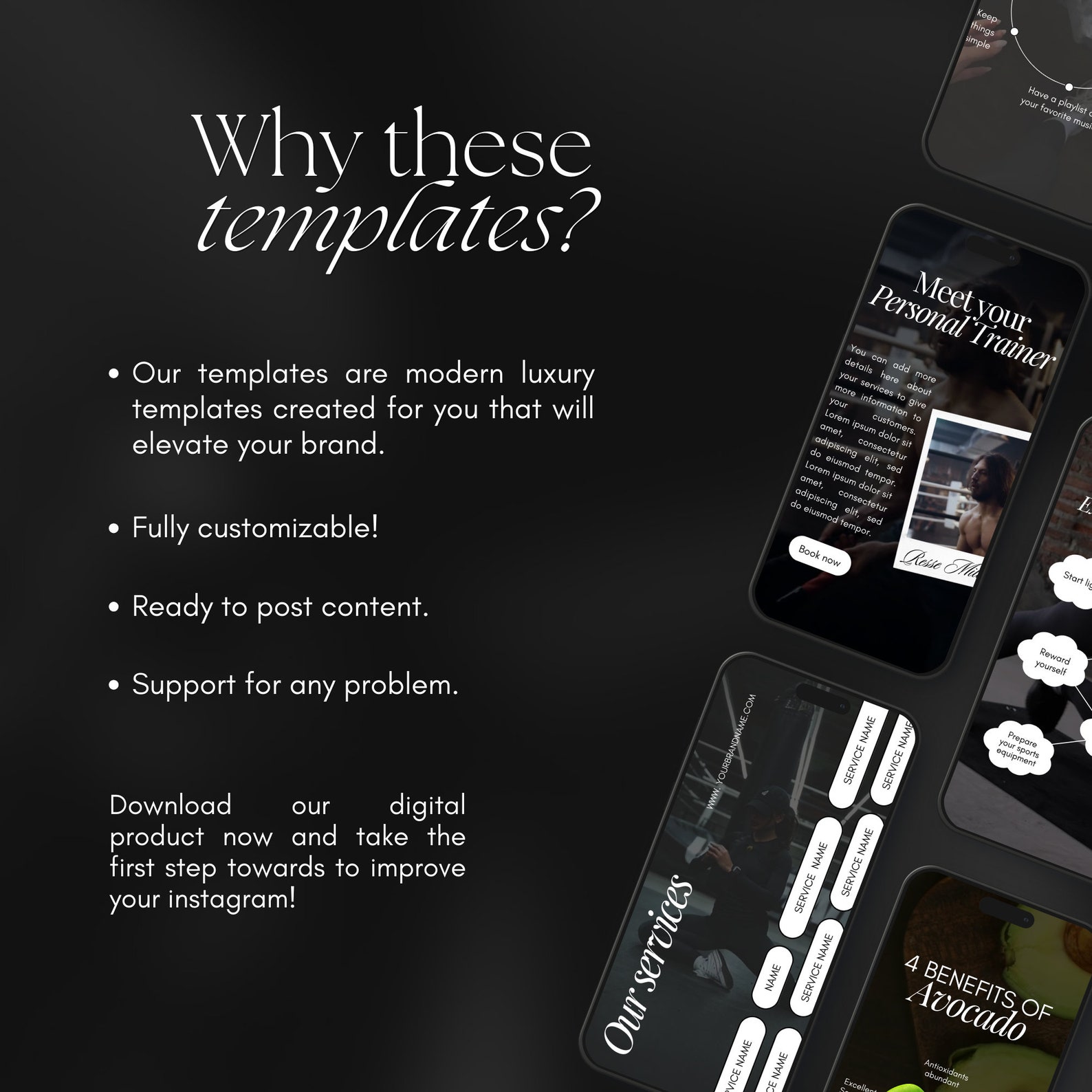 Personal Trainer Instagram Reels Template | Black Fitness Coach Reels ...