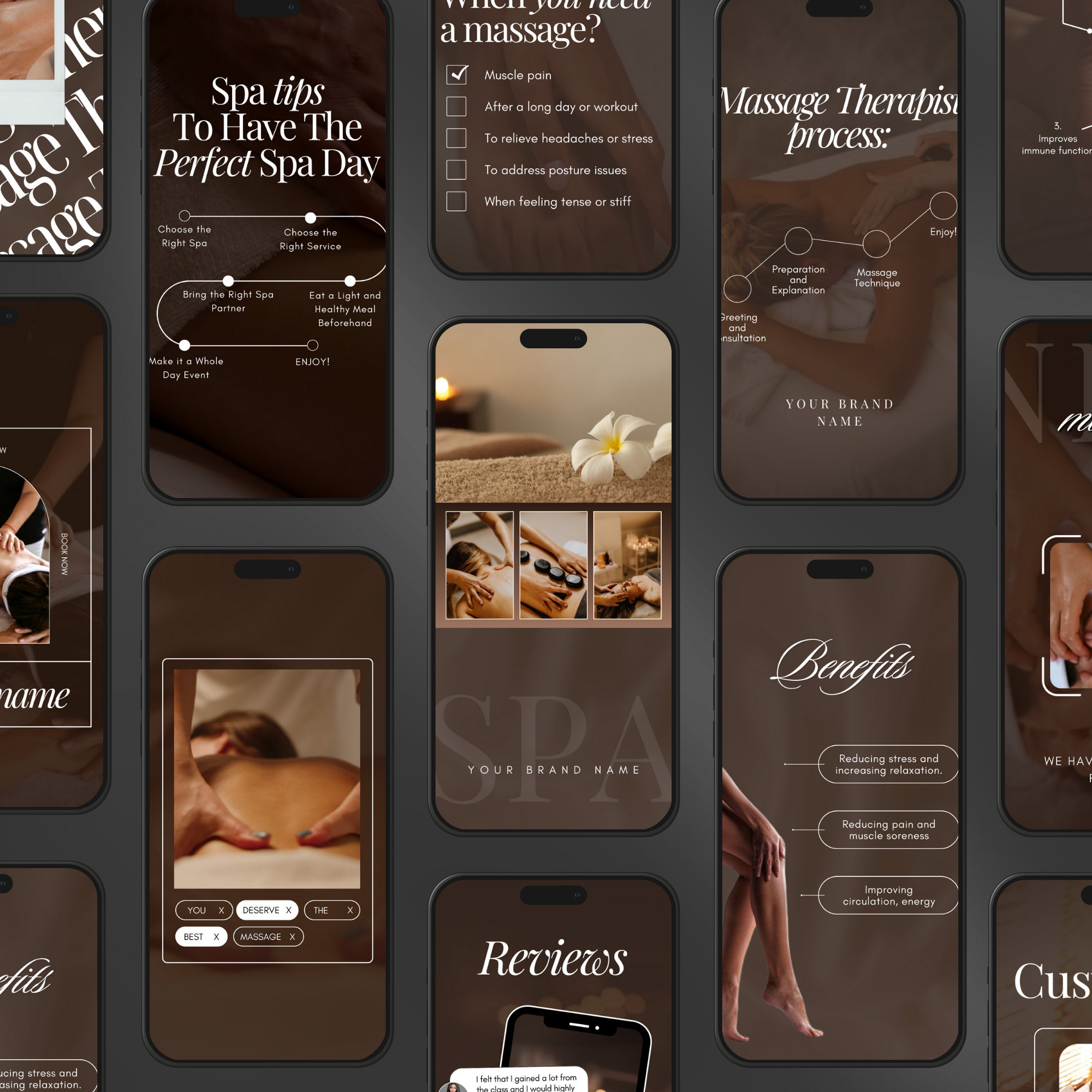 Massage Therapist Instagram Reels Templates Massage Therapist Editable ...