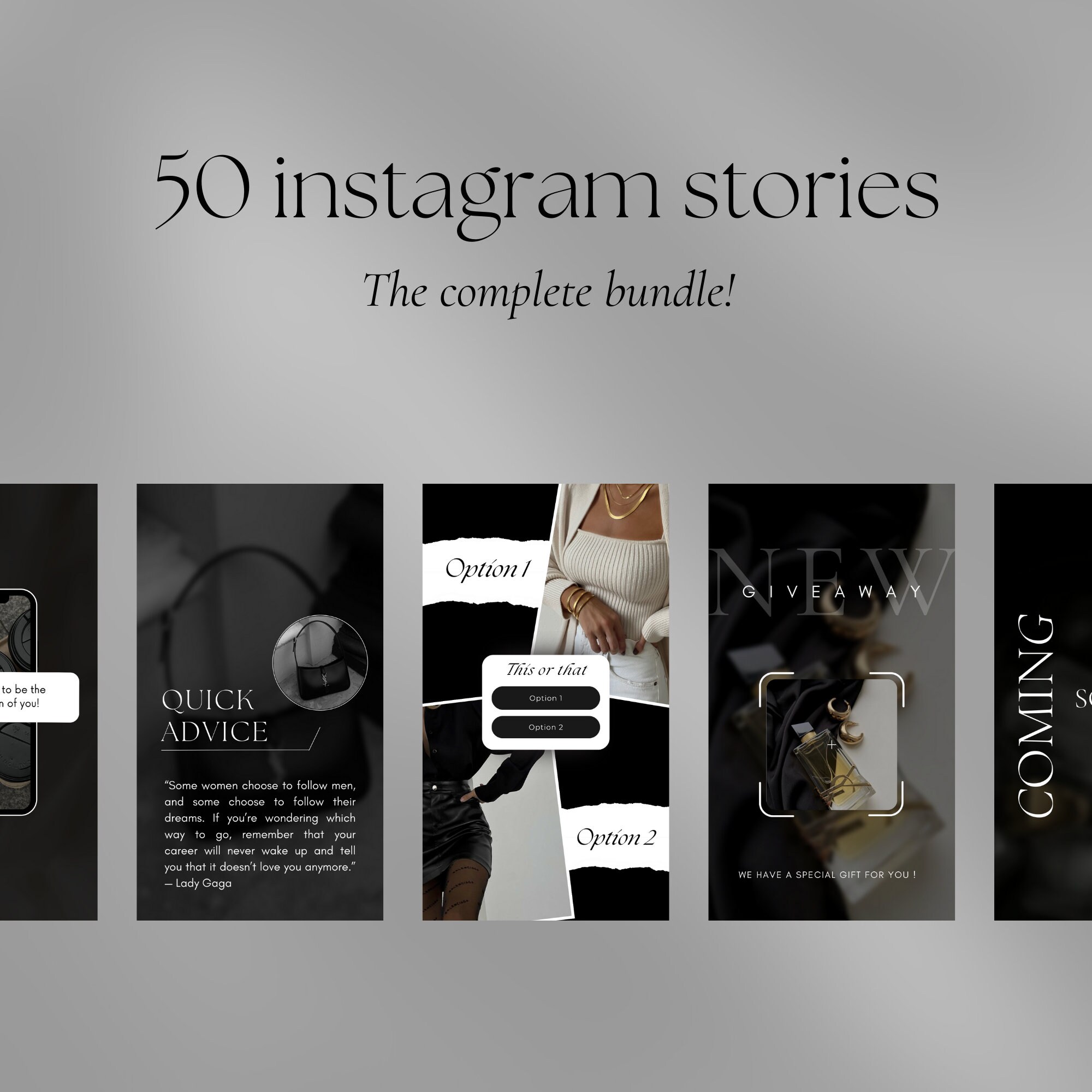 100 Black Luxury Instagram Templates. Black Instagram - Etsy
