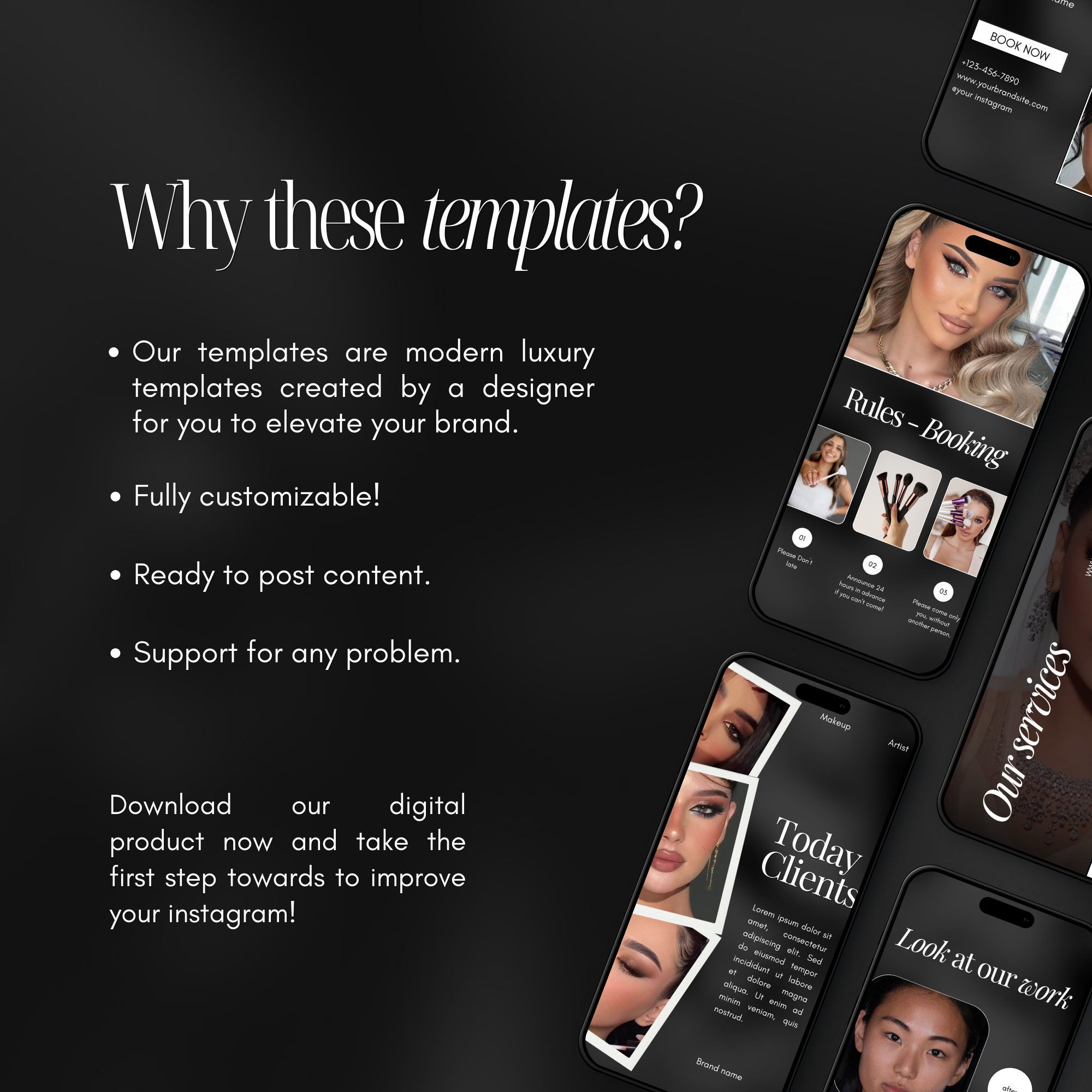 Makeup Artist Instagram Reels Templates | MUA Instagram Reels Templates ...