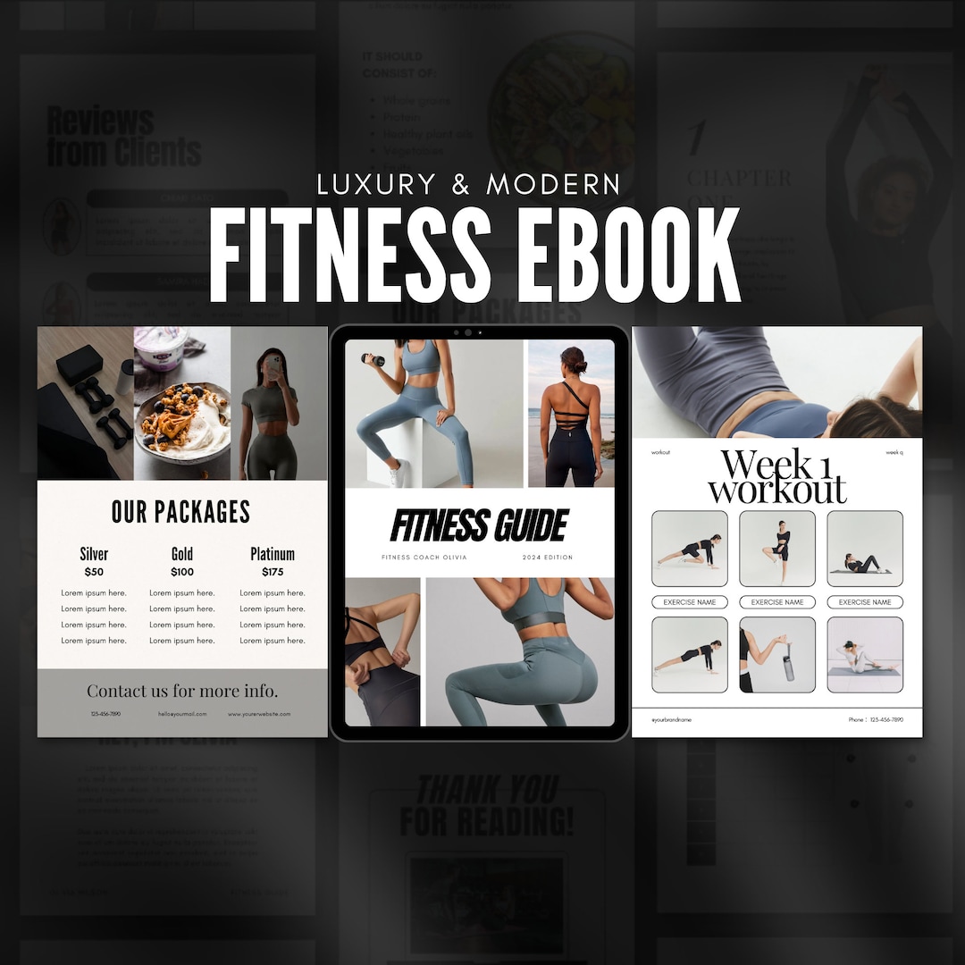 Fitness Ebook Template | Fitness Coach Ebook | Fitness Coach Template Guide | Nutrition Coach ...