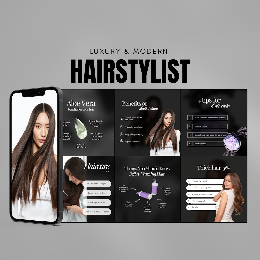 Hairstylist Instagram Templates Hair Instagram Post Hair Designer ...