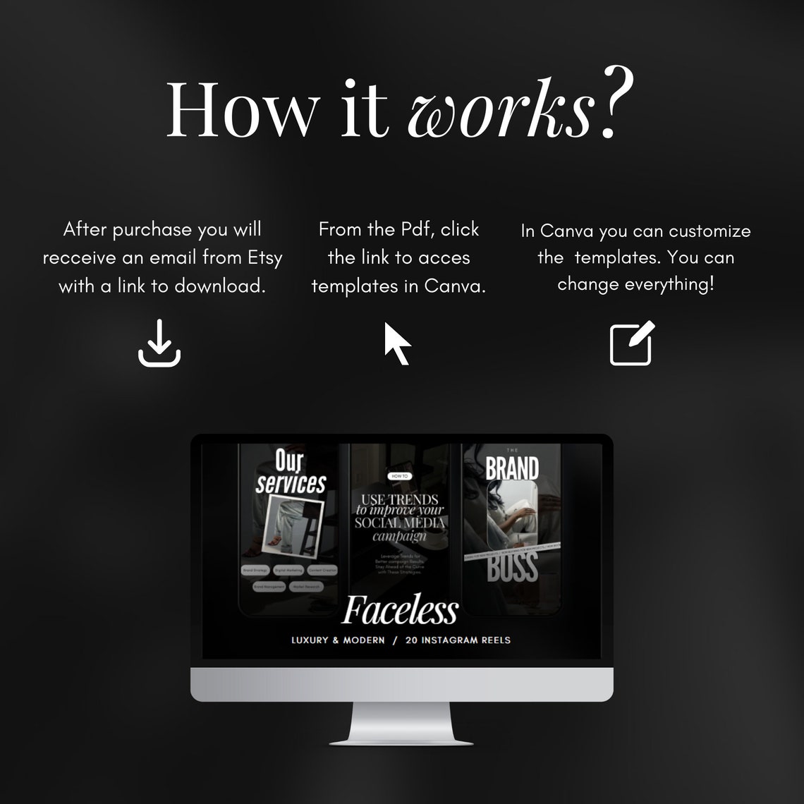 Faceless Black Instagram Reels Templates | Marketing Minimalist ...