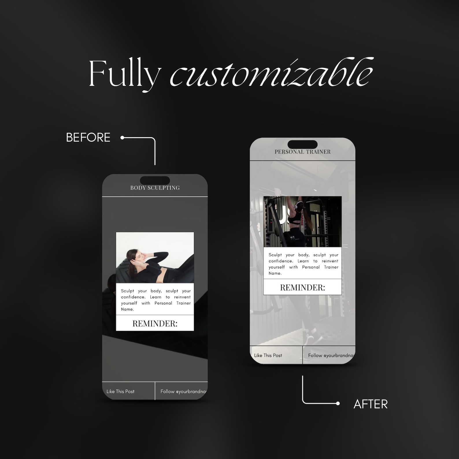 Personal Trainer Instagram Reels Template | Black Fitness Coach Reels ...