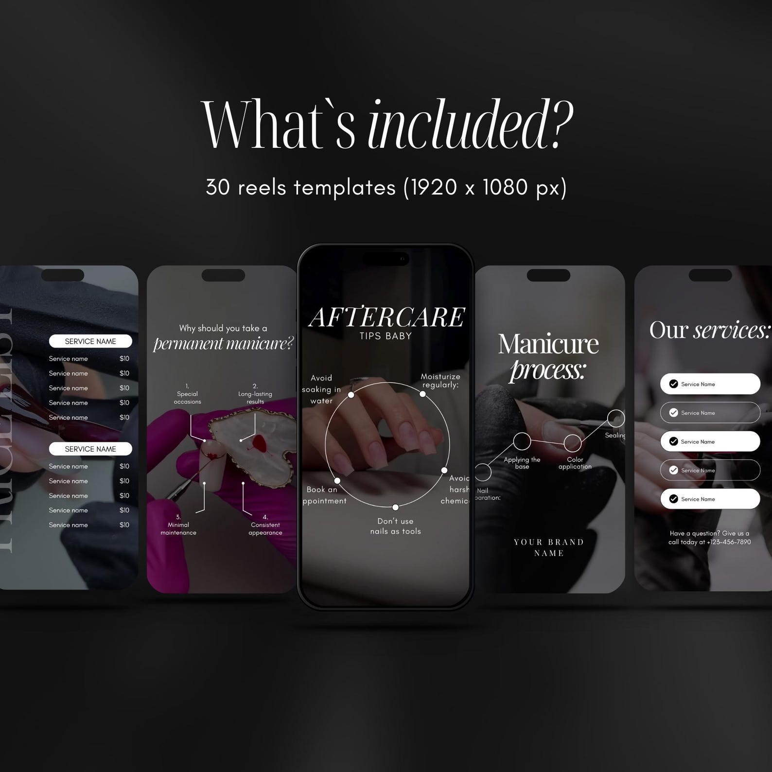 Nail Technician Instagram Reels Templates | Nail Tech Instagram Reels ...
