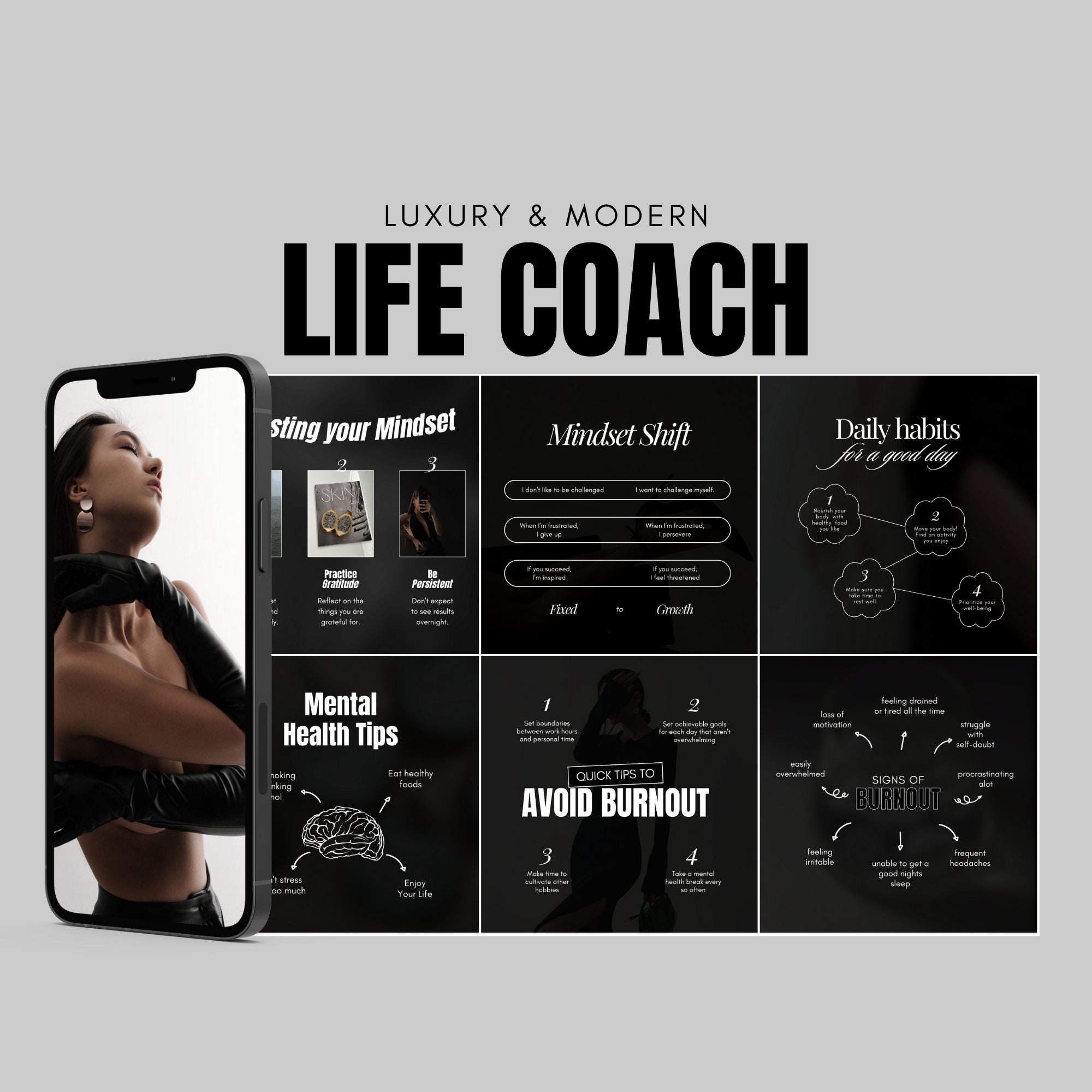 Life Coach Instagram Templates | Mental Health Coach Instagram Posts ...