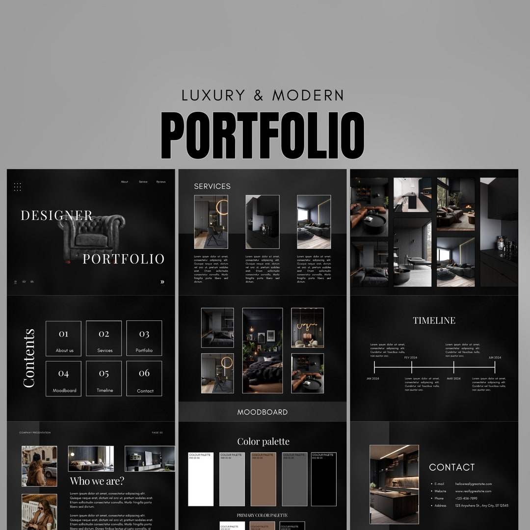Interior Design Portfolio Template E-interior Design Presentation Interior Design Portfolio for ...