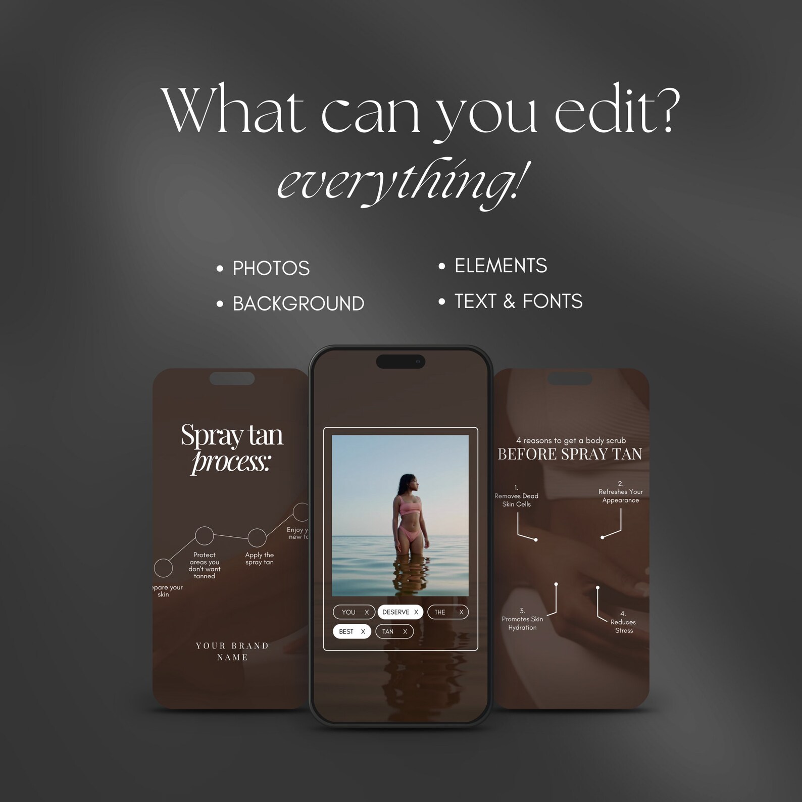 Spray Tan Instagram Reels Templates | Spray Tan Artist Editable ...