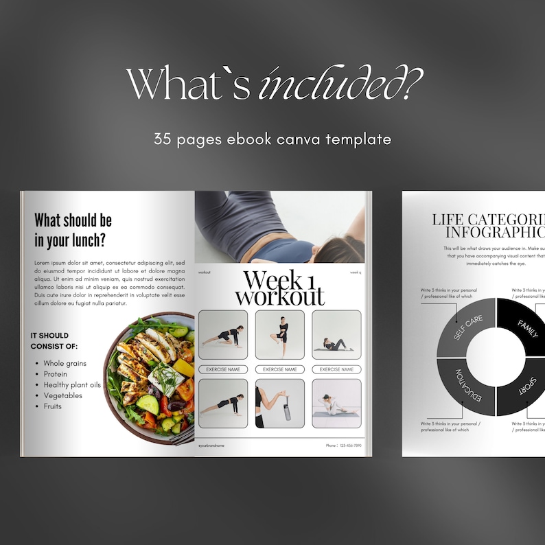Fitness Ebook Template | Fitness Coach Ebook | Fitness Coach Template ...