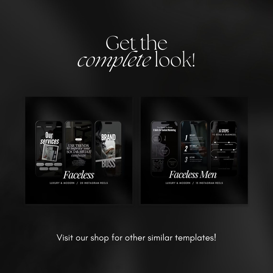 Faceless Instagram Reel Covers Templates Marketing Reel Covers Luxury ...