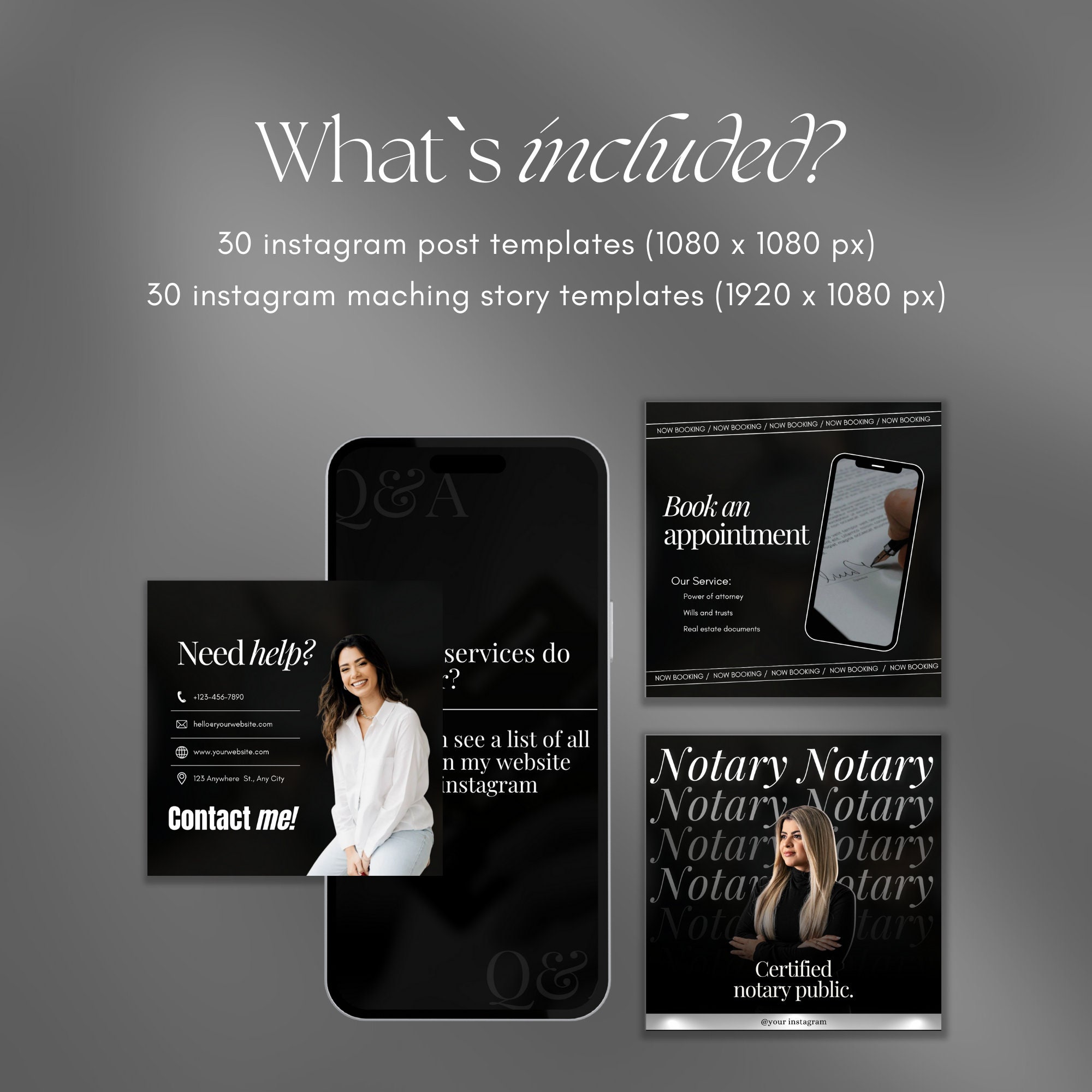 Notary Instagram Templates Notary Social Media Templates Notary ...