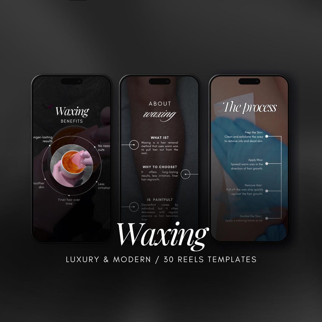 Waxing Instagram Reels Templates | Hair Removal Instagram Reels ...