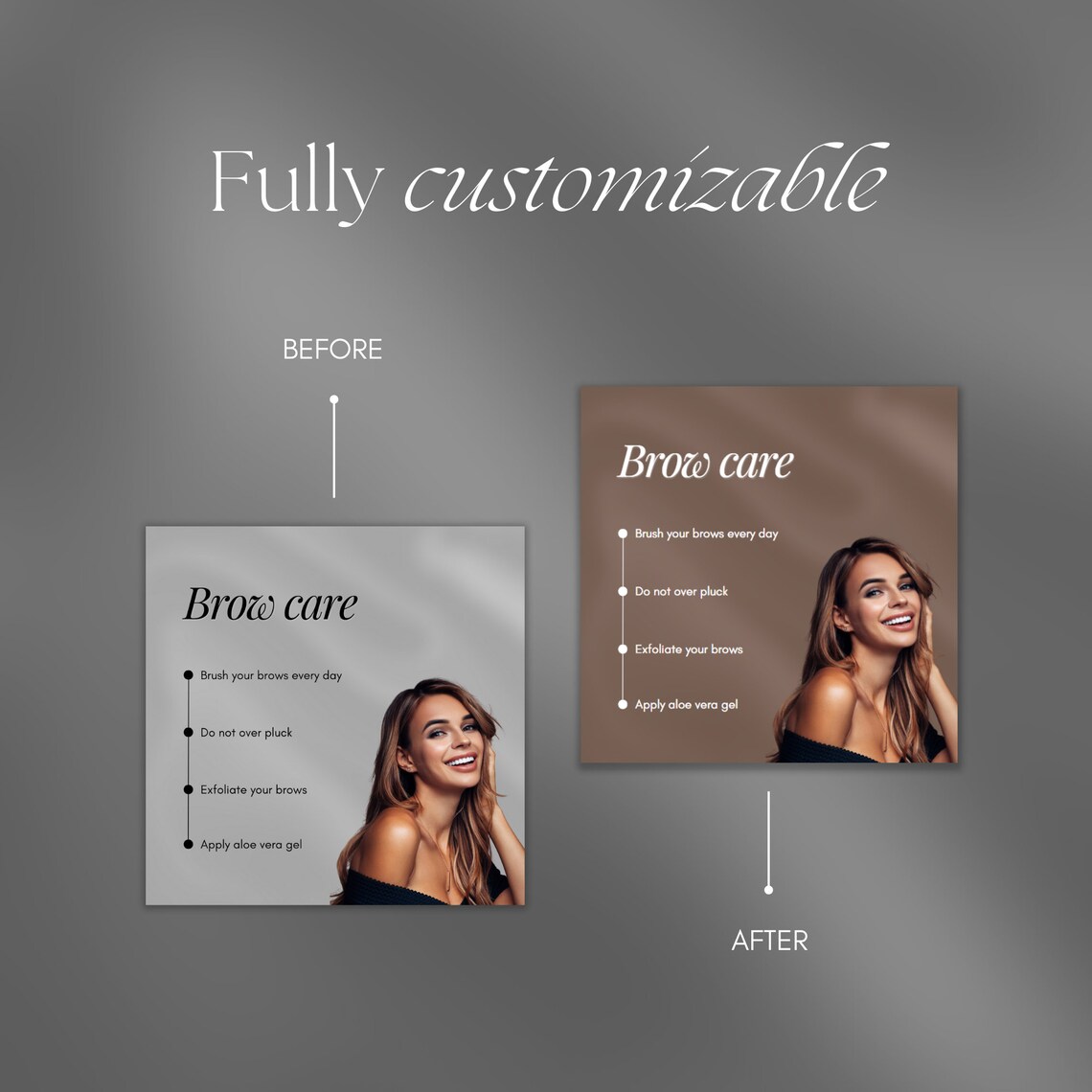 100 Luxury Brow Tech Instagram Templates Brow Lamination Black ...