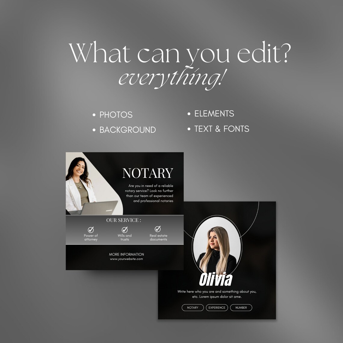 Notary Instagram Templates Notary Social Media Templates Notary ...