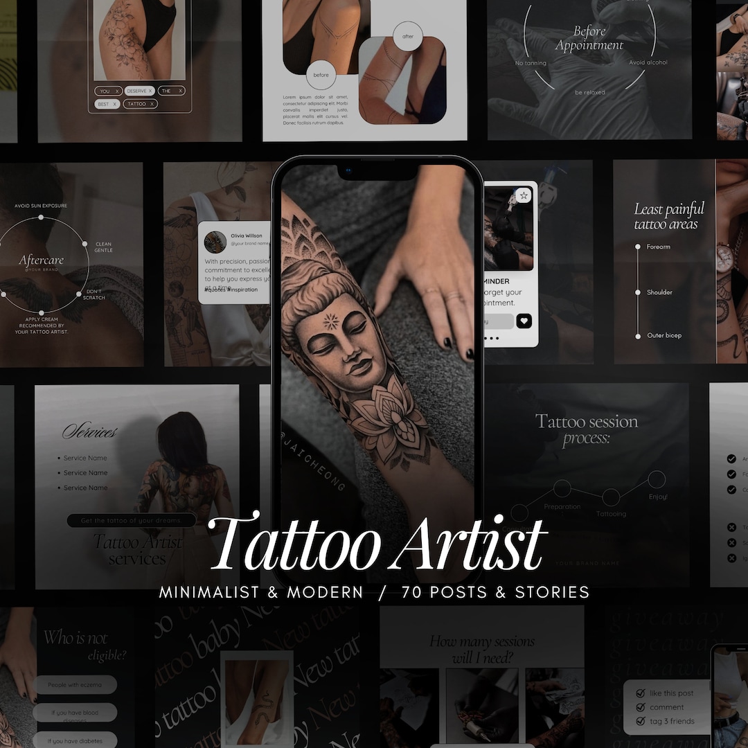 Tattoo Artist Instagram Templates | Tattoo Artist Instagram Posts ...