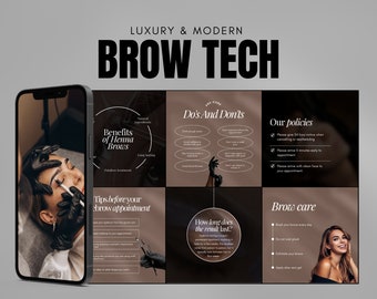 100 Luxury Brow Tech Instagram Templates Brow Lamination Black ...