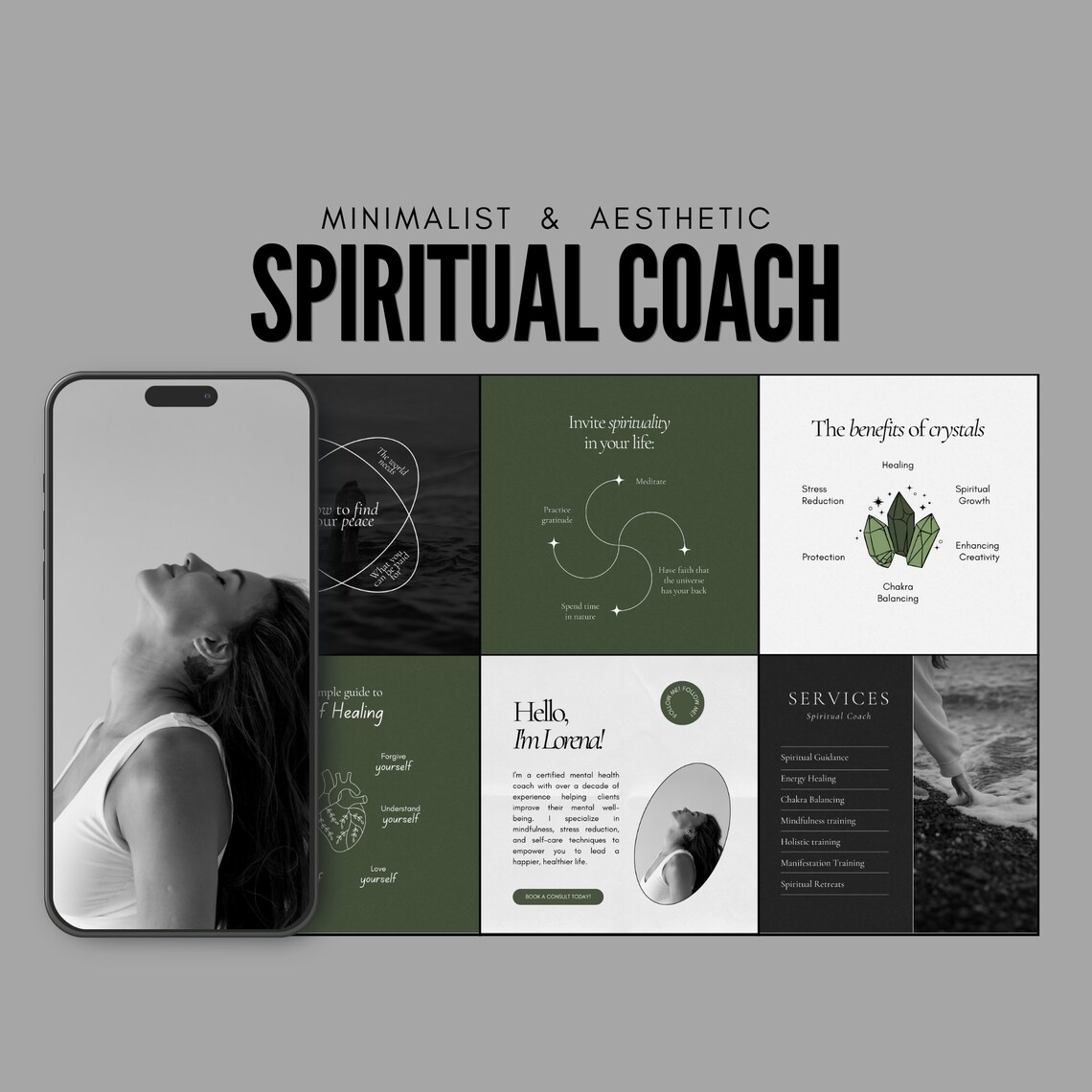 Spiritual Coach Instagram Templates | Mystical Instagram Templates ...
