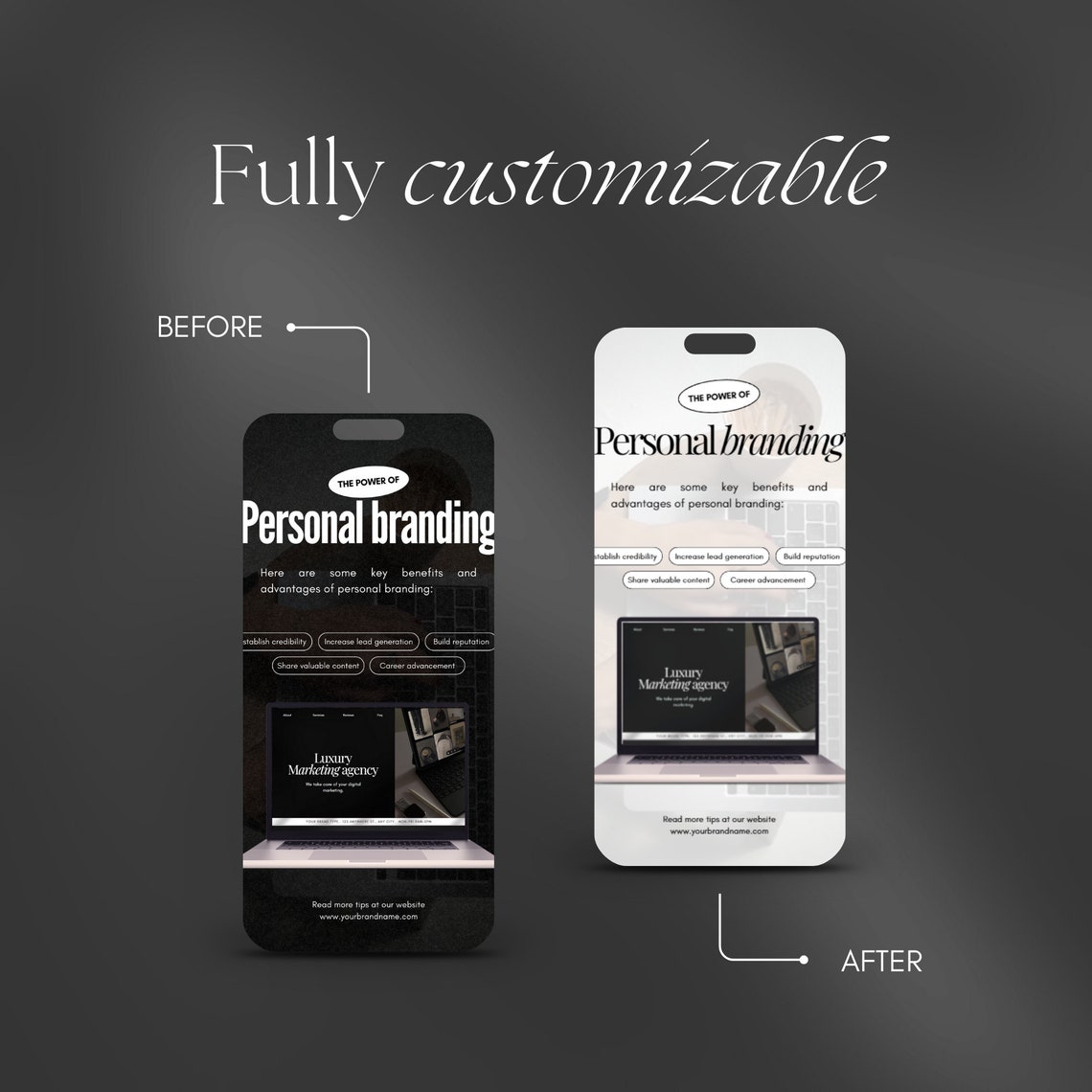 Faceless Black Instagram Reels Templates Marketing Minimalist Instagram ...