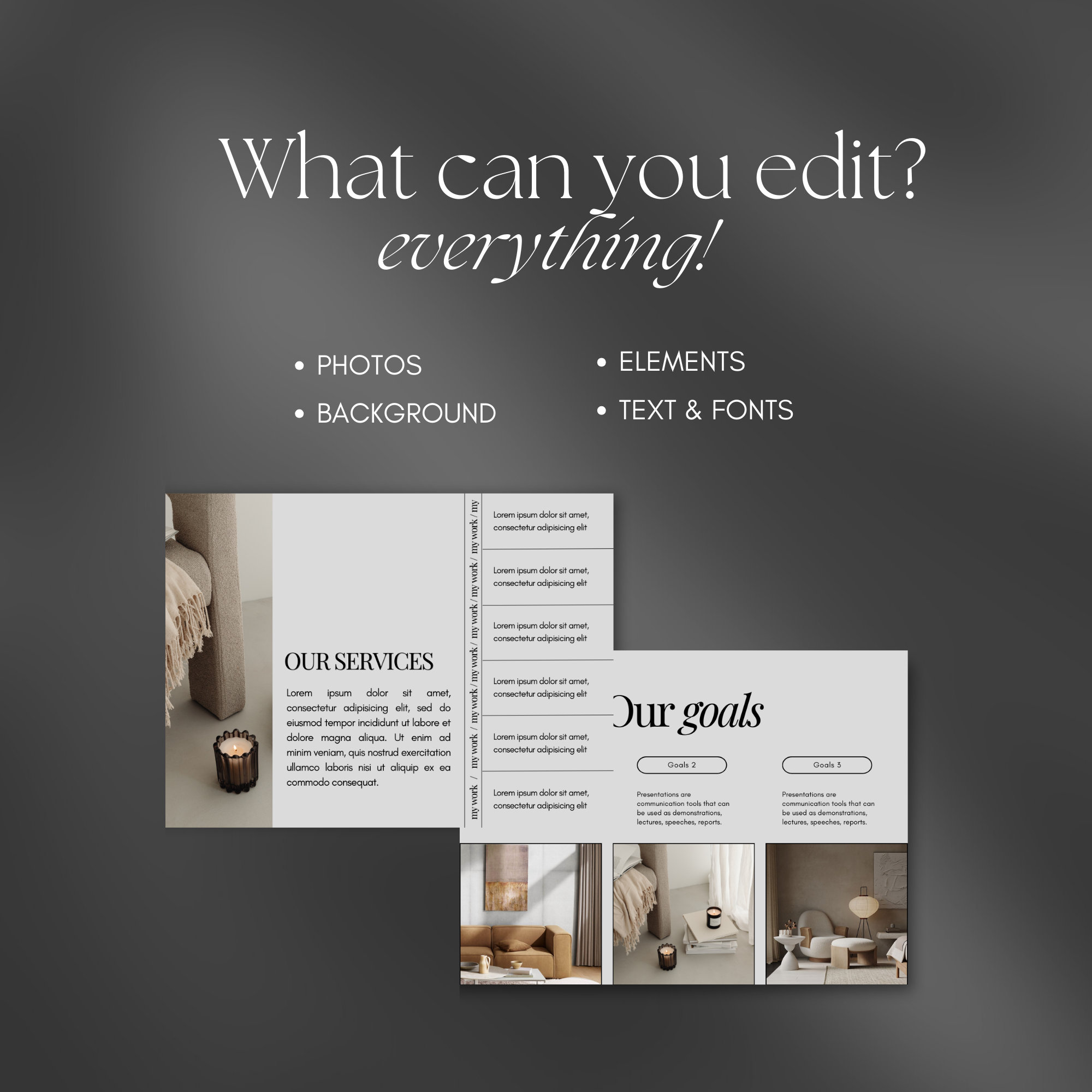 Interior Design Portfolio Template E-interior Design Presentation ...