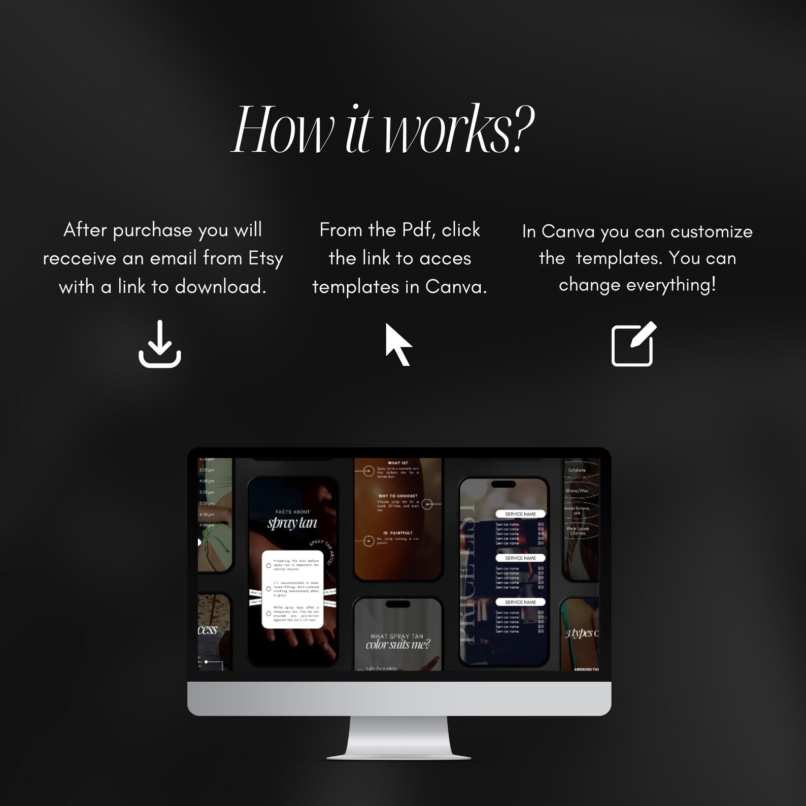 Spray Tan Instagram Reels Templates | Spray Tan Artist Editable ...