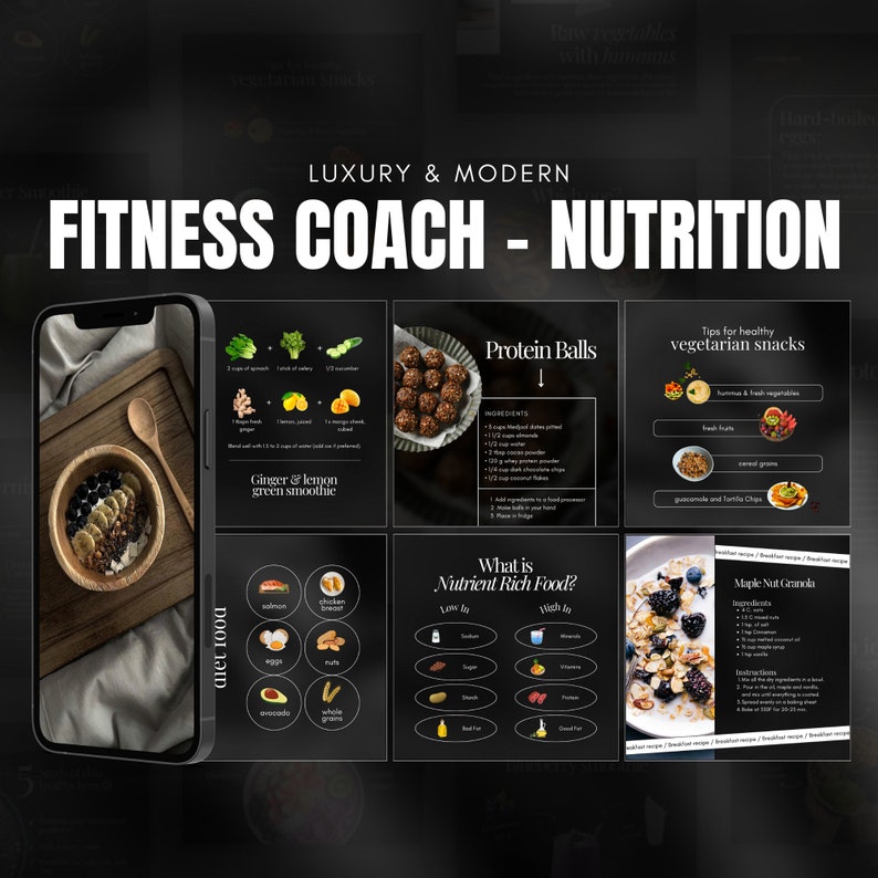 Fitness Coach Instagram Template | Nutrition Personal Trainer Storys ...