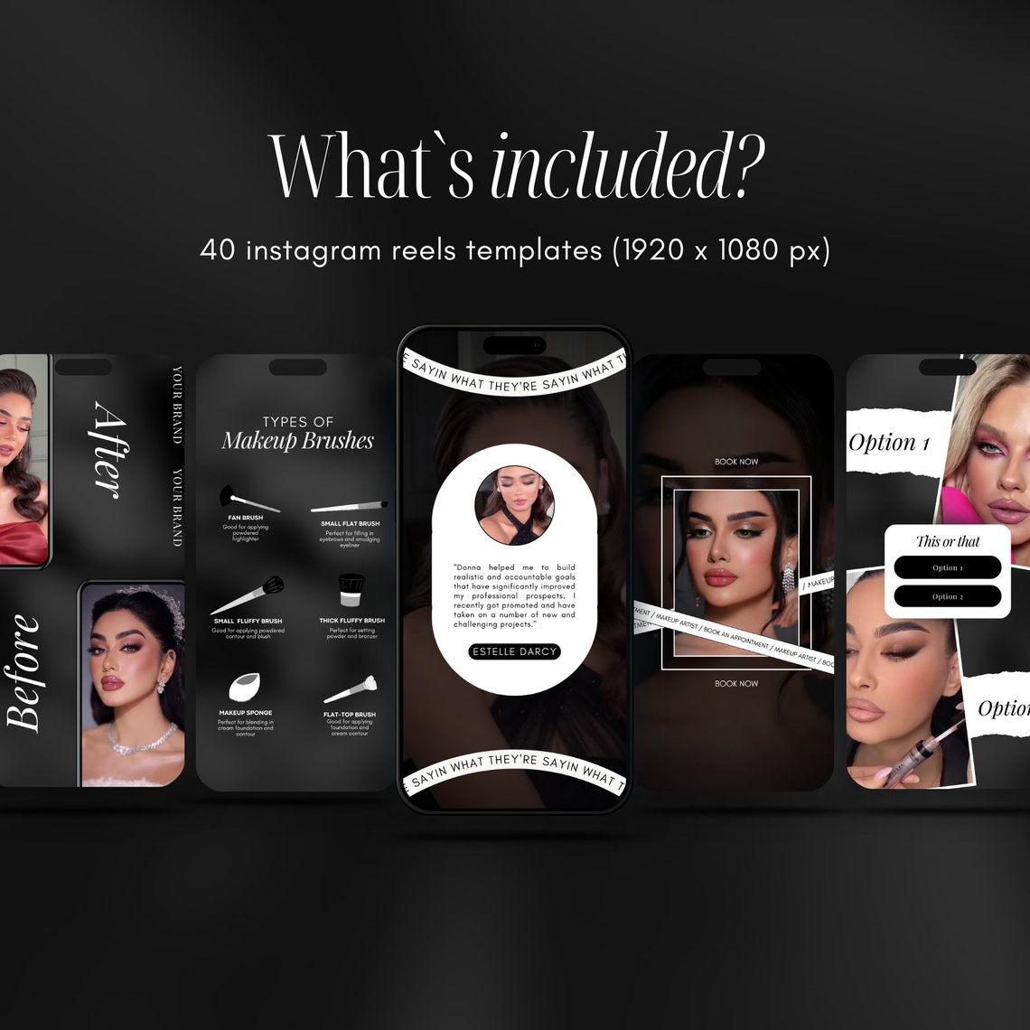 Makeup Artist Instagram Reels Templates | MUA Instagram Reels Templates ...