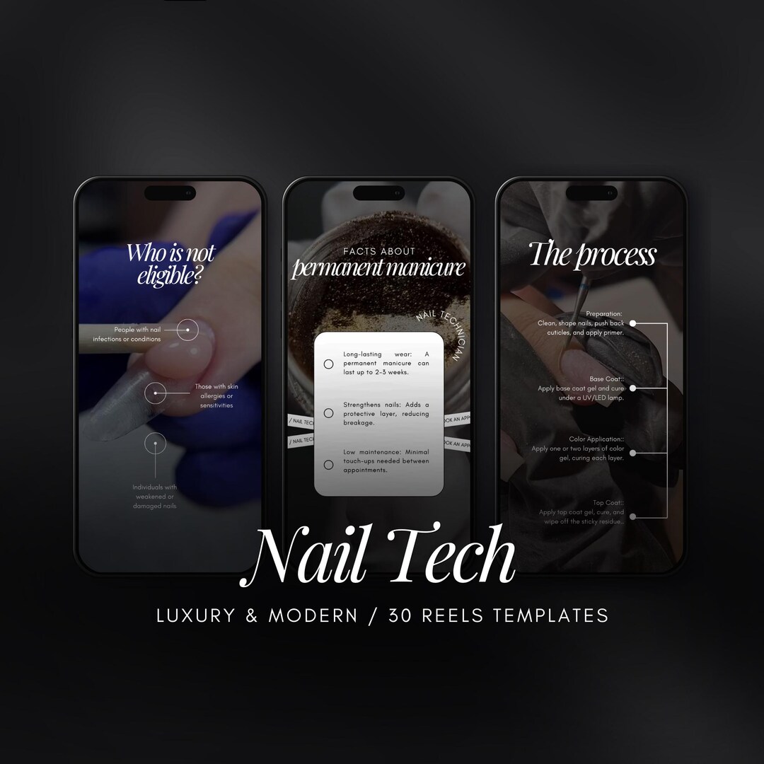 Nail Technician Instagram Reels Templates | Nail Tech Instagram Reels ...