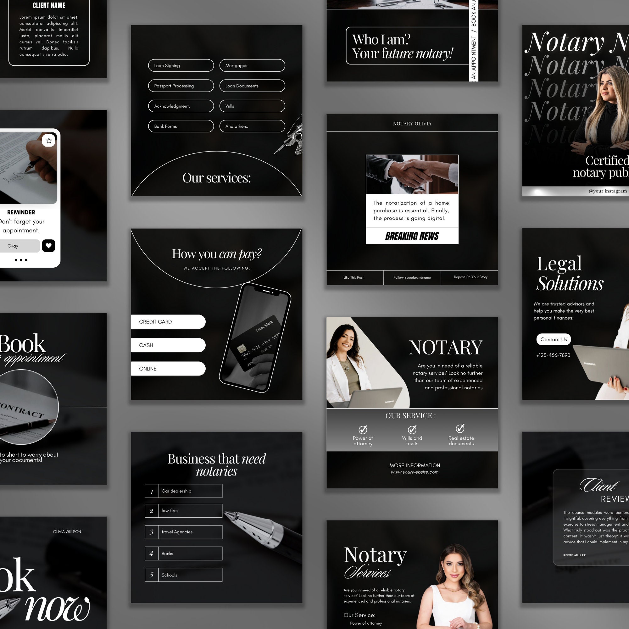 Notary Instagram Templates | Notary Social Media Templates | Notary ...