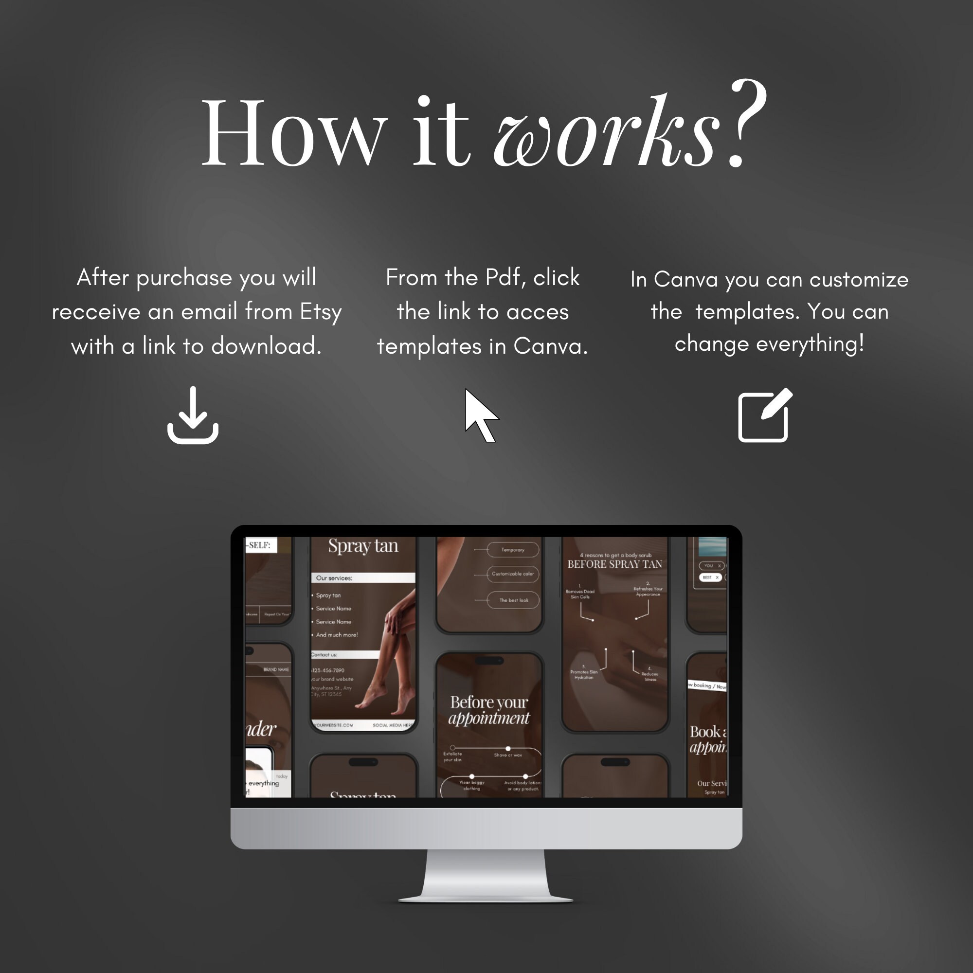 Spray Tan Instagram Reels Templates | Spray Tan Artist Editable ...