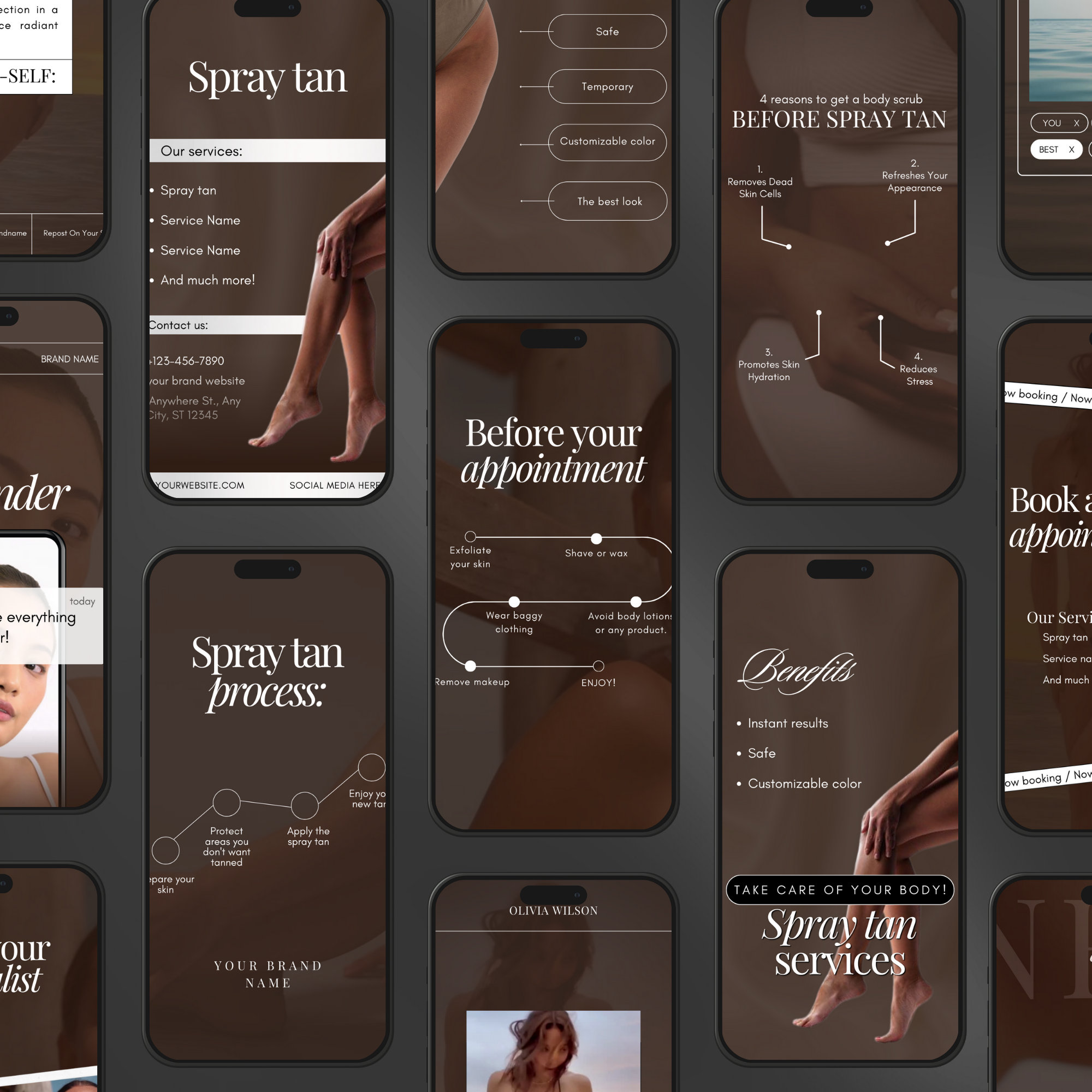 Spray Tan Instagram Reels Templates | Spray Tan Artist Editable ...