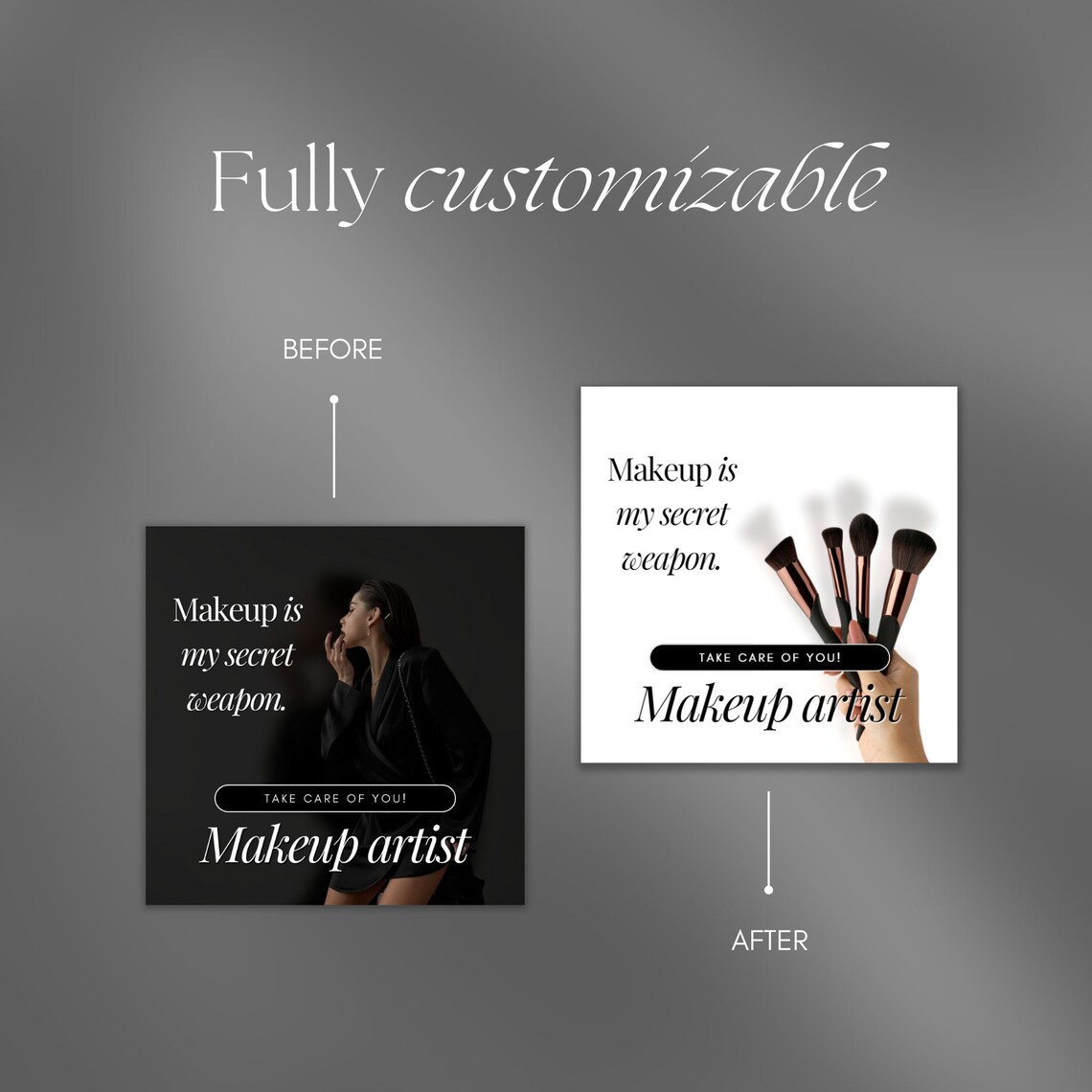 100 Luxury Makeup Artist Instagram Templates Black Makeup Templates ...