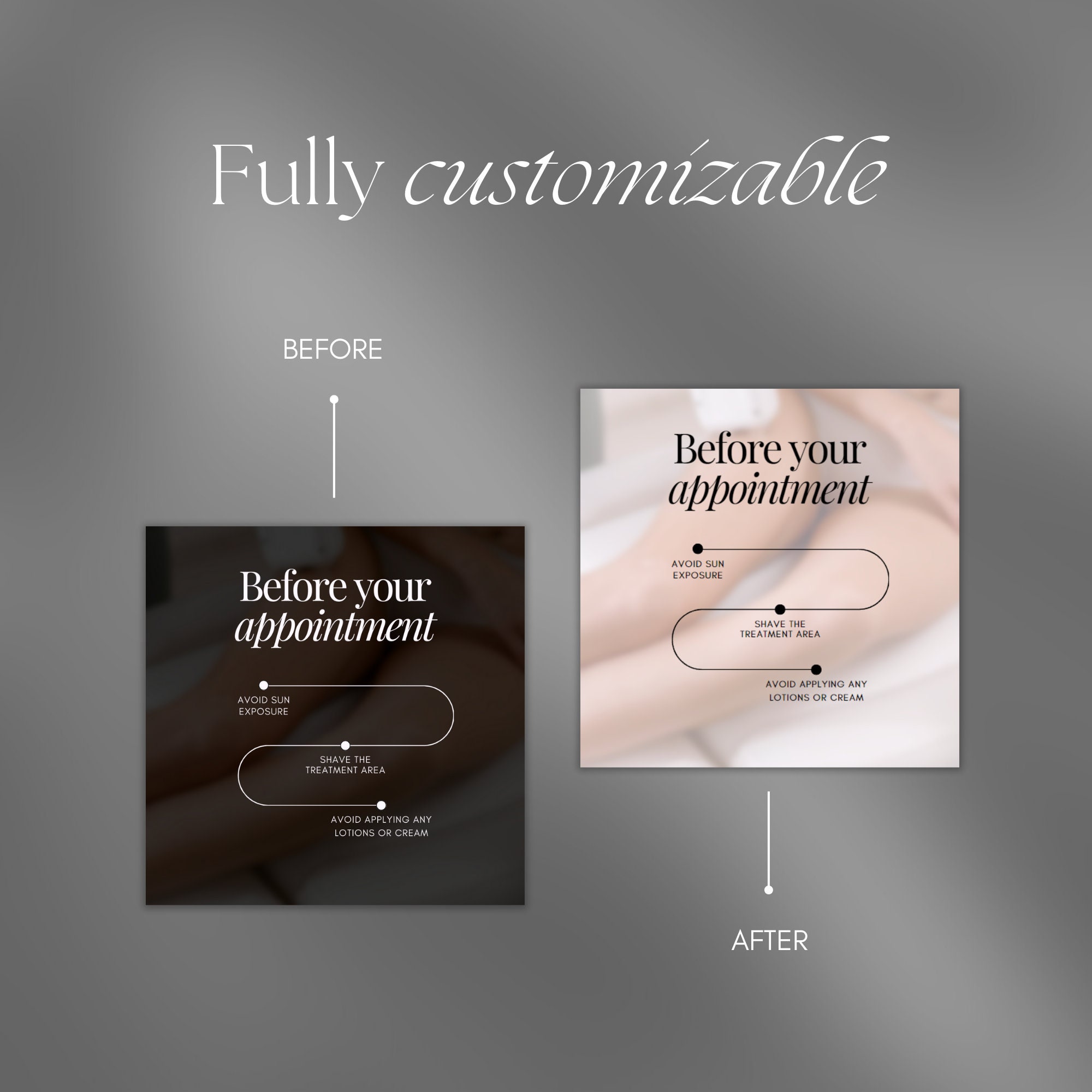 100 Laser Hair Removal Instagram Template Hair Removal Post Templates ...