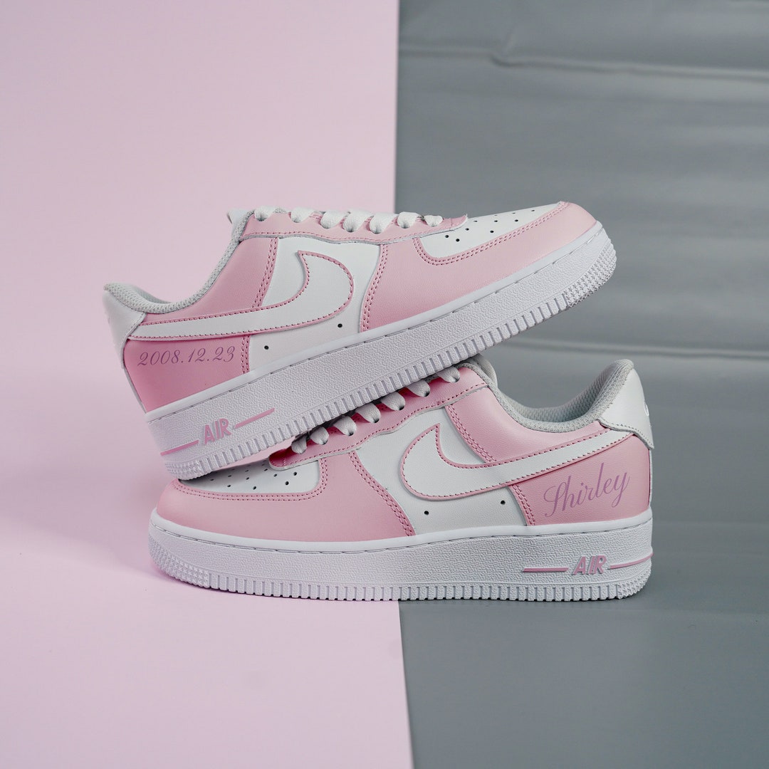 Pink Air Force 1, Pink Air Forces, Custom Air Force 1, Personalized AF ...