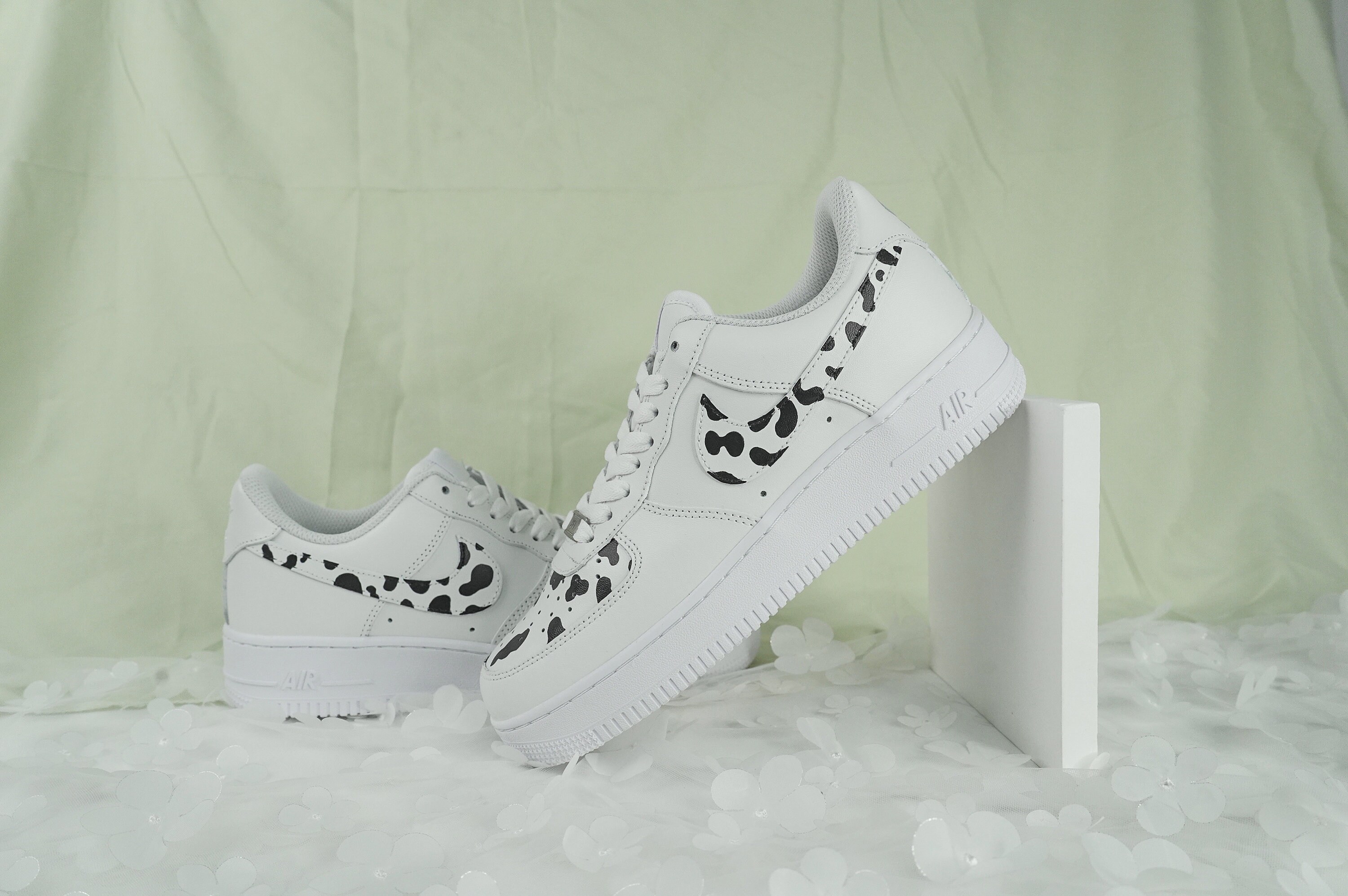 Cow Print Air Forces, Custom Sneakers, Custom Shoes, Custom Air Force 1 ...