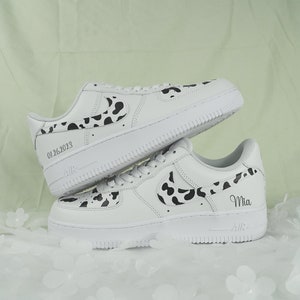 Cow Print Air Forces, Custom Sneakers, Custom Shoes, Custom Air Force 1 ...