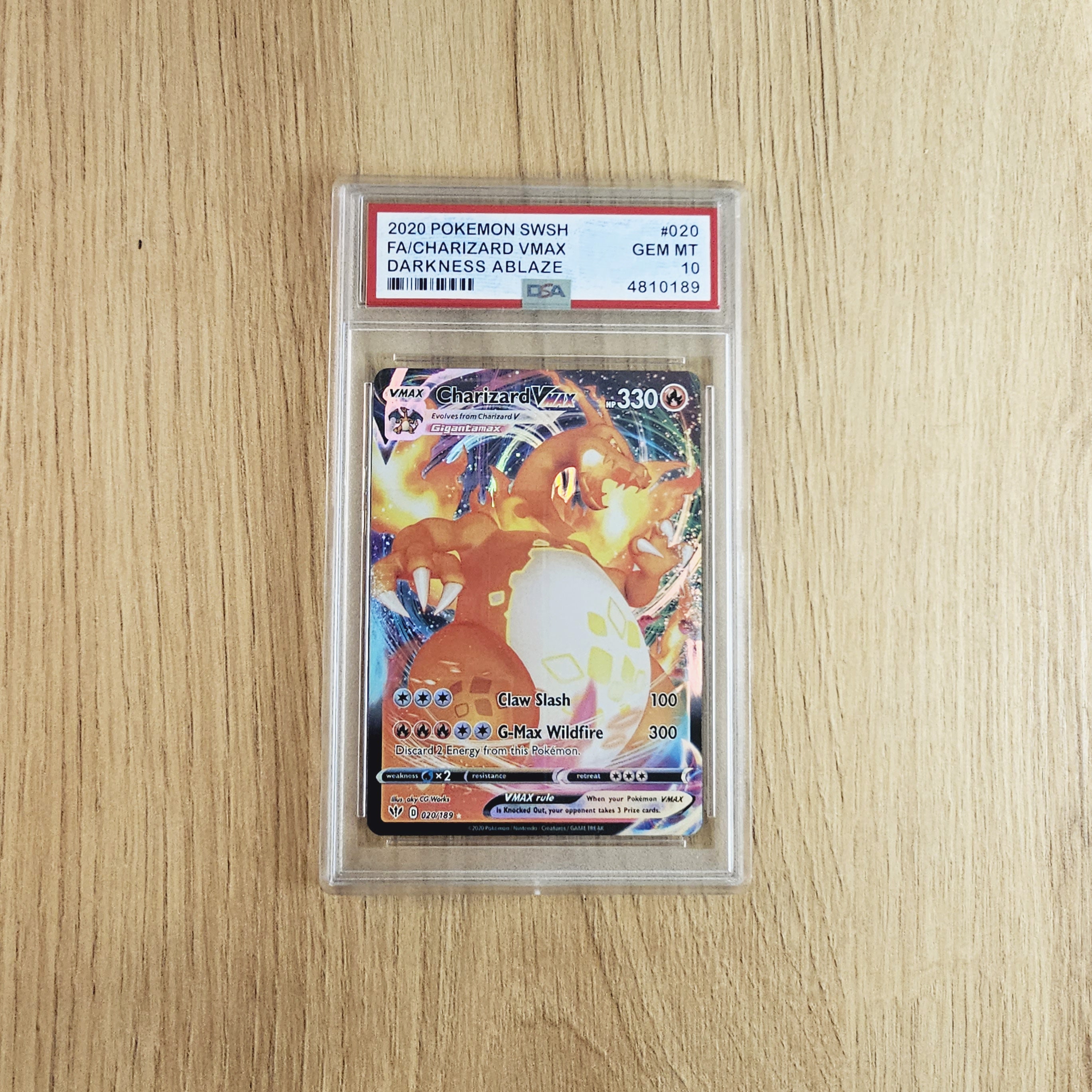 Pokemon Card Charizard Vmax Swsh Darkness Ablaze 020 Fake - Etsy