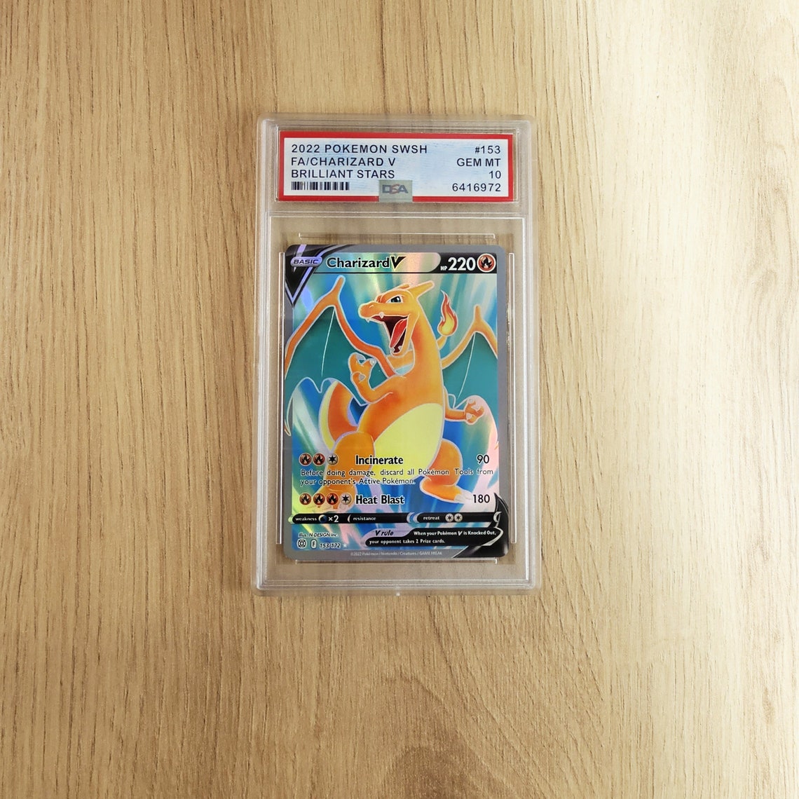 Pokemon Card Charizard V Brilliant Stars Sword & Shield 153 - Etsy