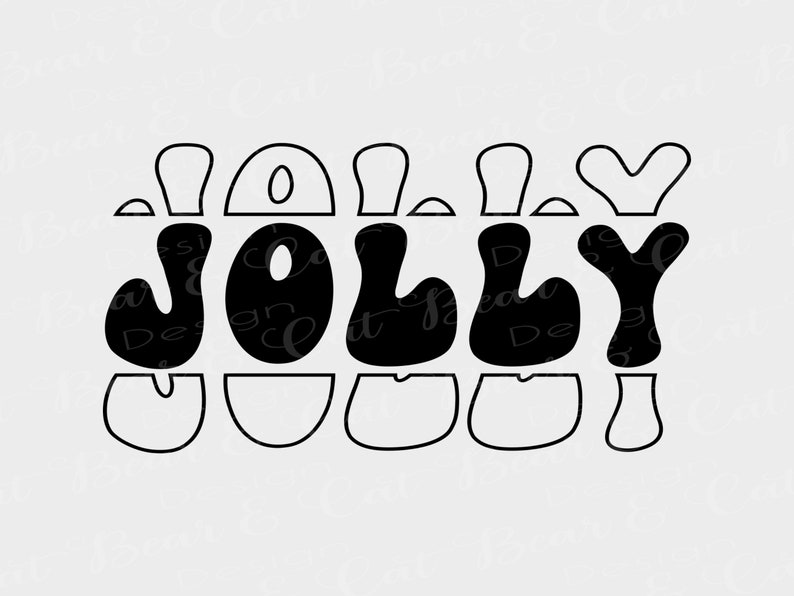 Jolly SVG PNG and DXF, Christmas svg, Merry Christmas, Retro Font ...