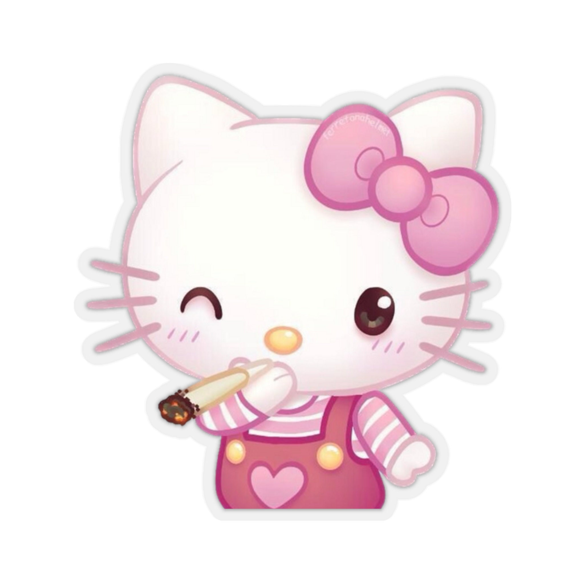 Kawaii Hello Kitty Sanrio Stoner Kiss-cut Sticker - Etsy
