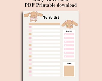 Printable Fruit & Veggie To-do List | Fun Kawaii Daily Planner - Etsy