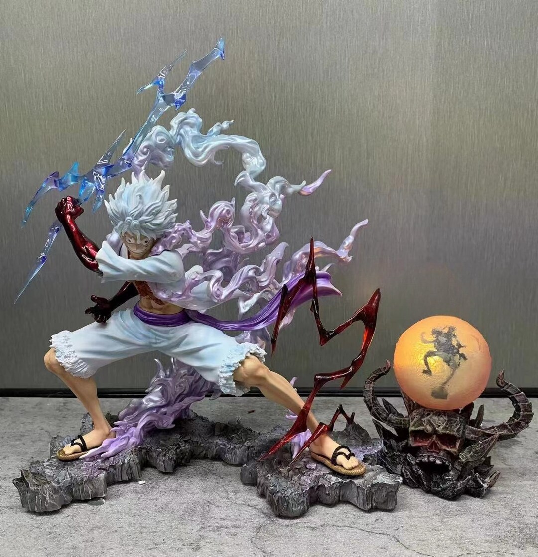 One Piece Gear 5 Nika Lightning Luffy Figure 20.5cm - Etsy
