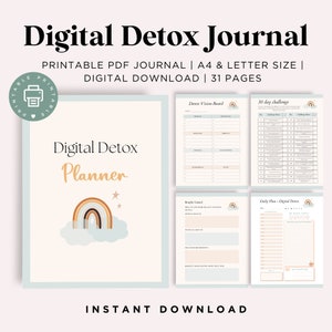 Digital Detox, Printable Planner, Social Media Detox Challenge ...